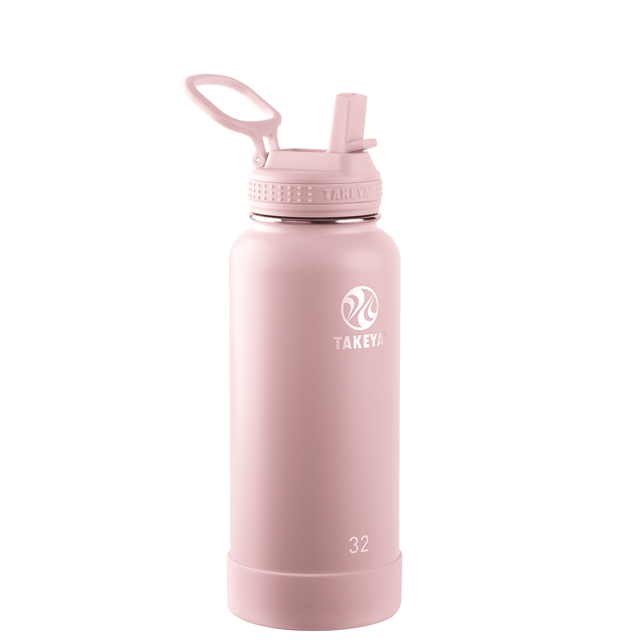 Takeya Actives Stainless Steel Water Bottle w/Straw lid, 32oz Blush ...