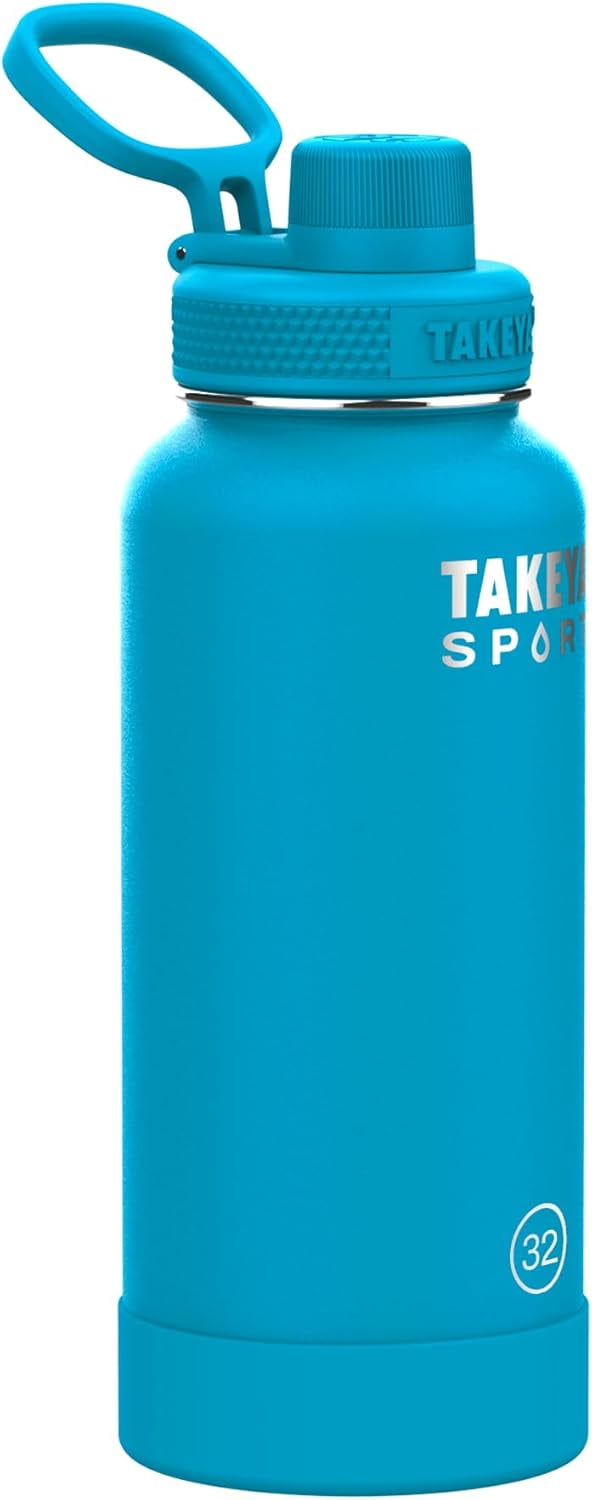 Takeya Sport 32 oz Triple Wall Insulated Stainless Steel Water Bottle ...