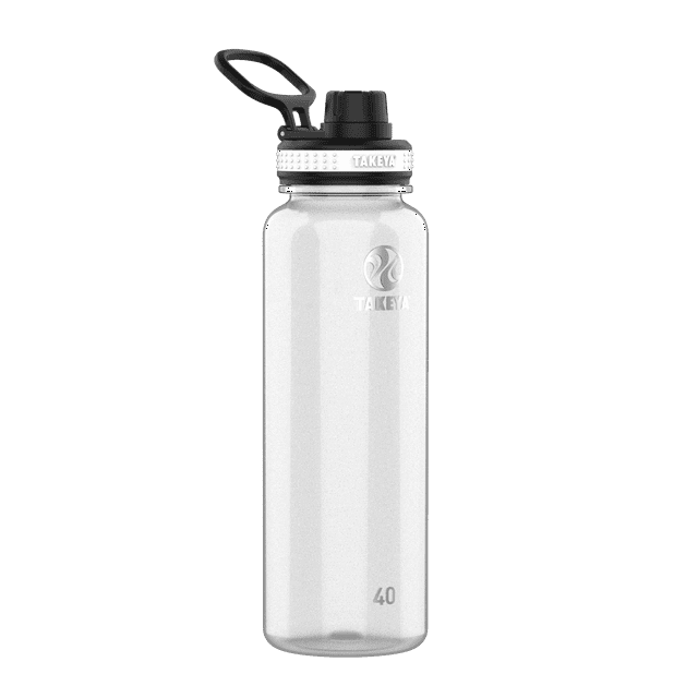 Free Shipping! Takeya Tritan 40 oz Clear and Black Insulated Stainless ...