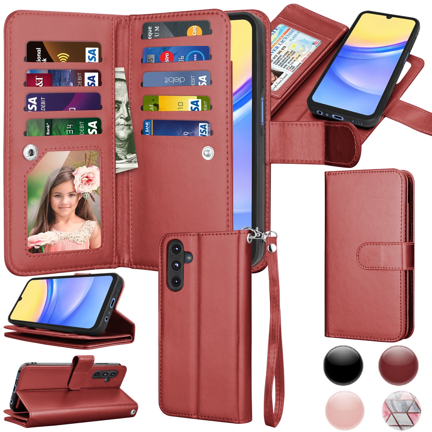 Takfox Galaxy A15 5G Case,for Samsung Galaxy A15 Wallet Phone Case ...