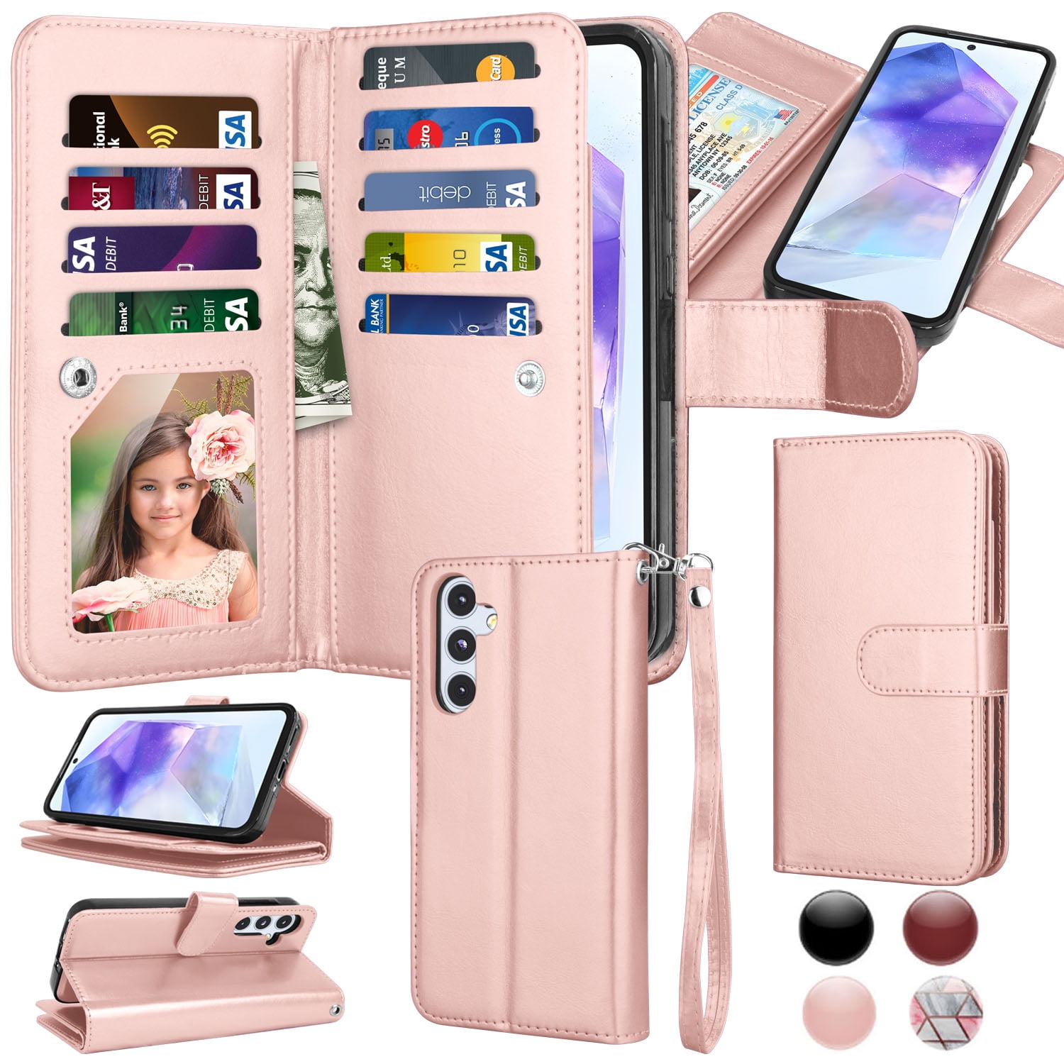 Takfox Galaxy A35 5G Case,for Samsung Galaxy A35 Wallet Phone Case,Takfox PU Leather Magnetic ...