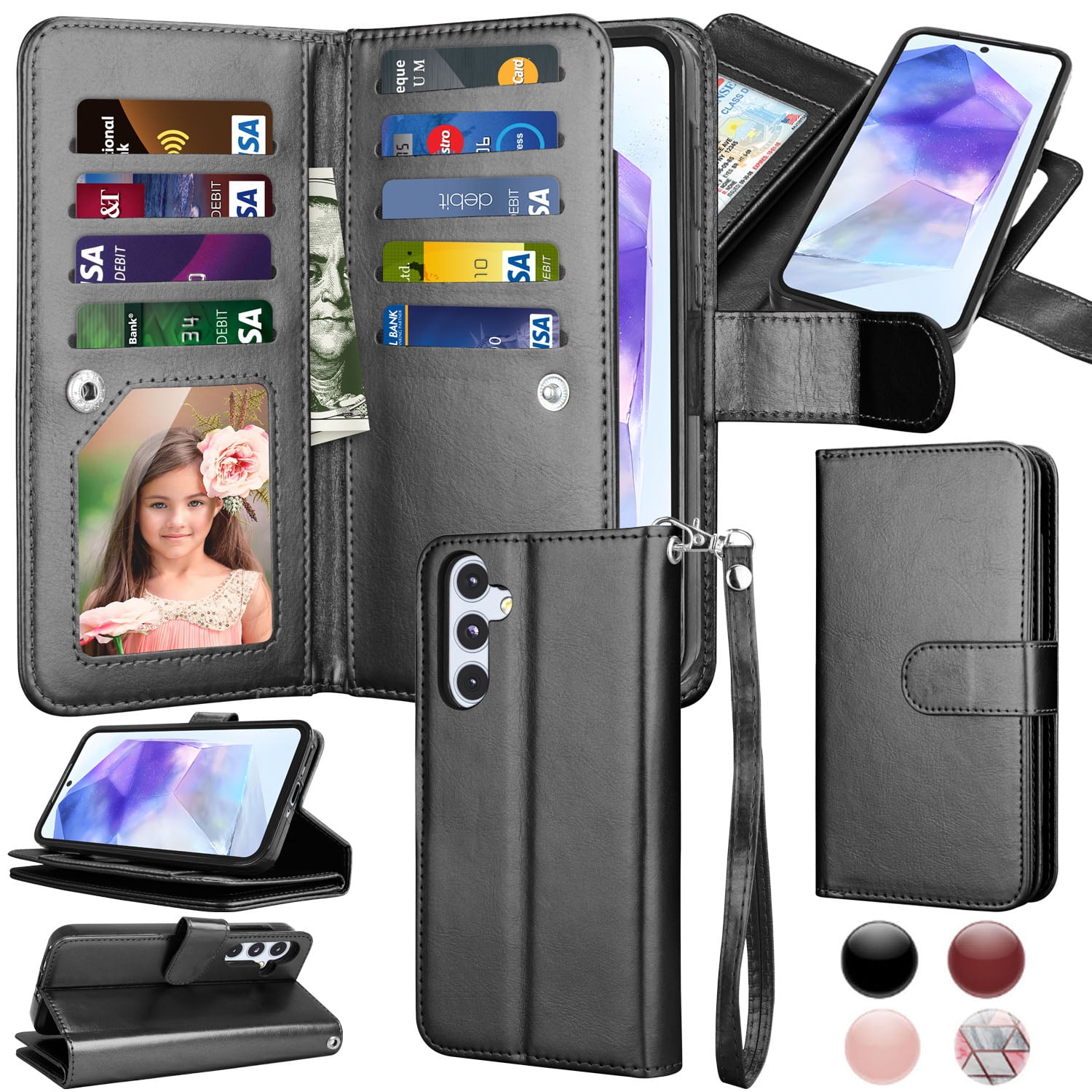 Takfox Galaxy A35 5G Case,for Samsung Galaxy A35 Wallet Phone Case,Takfox PU Leather Magnetic ...