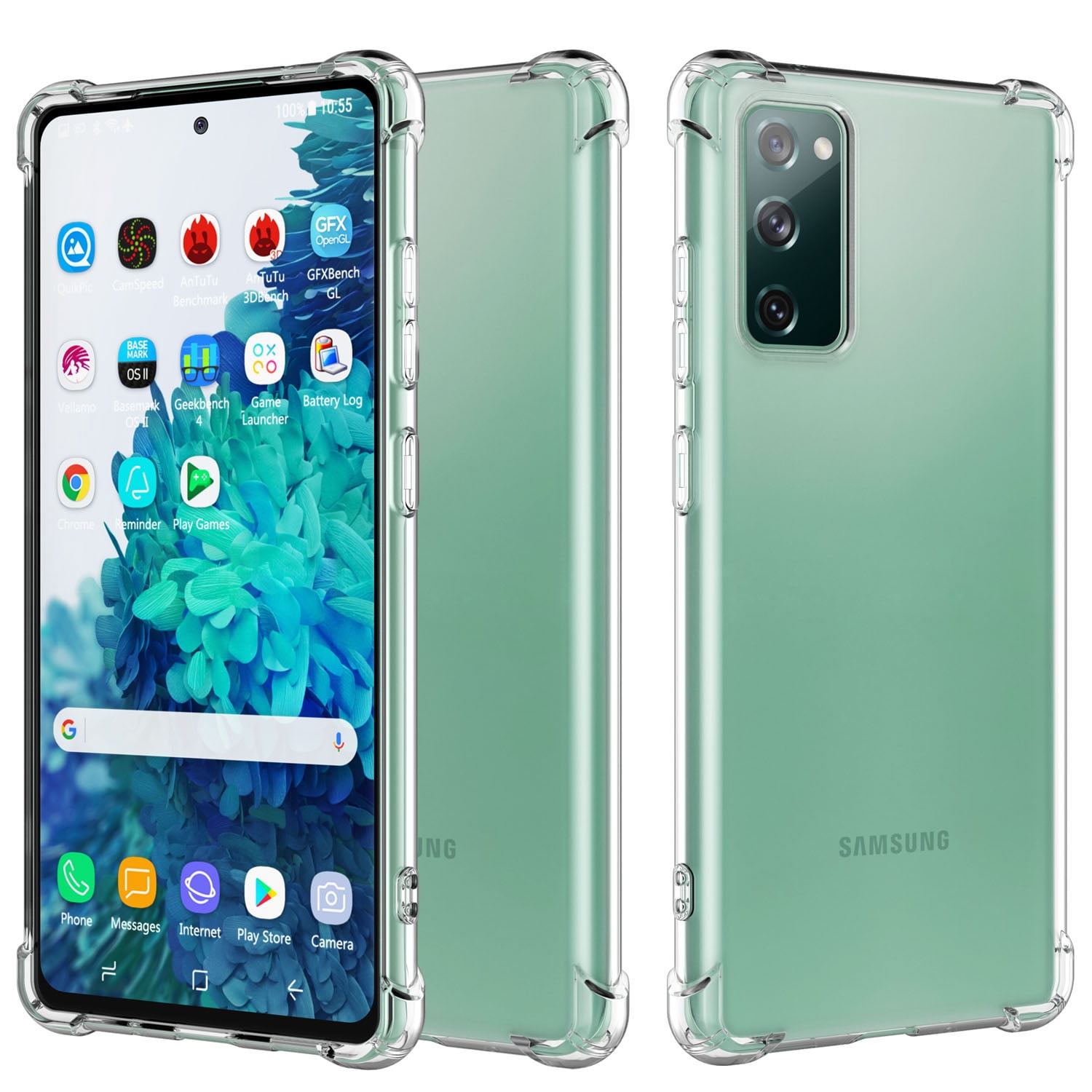 Takfox Galaxy S20 FE 5G Case Clear Transparent Reinforced Corners TPU Shock-Absorption Flexible ...