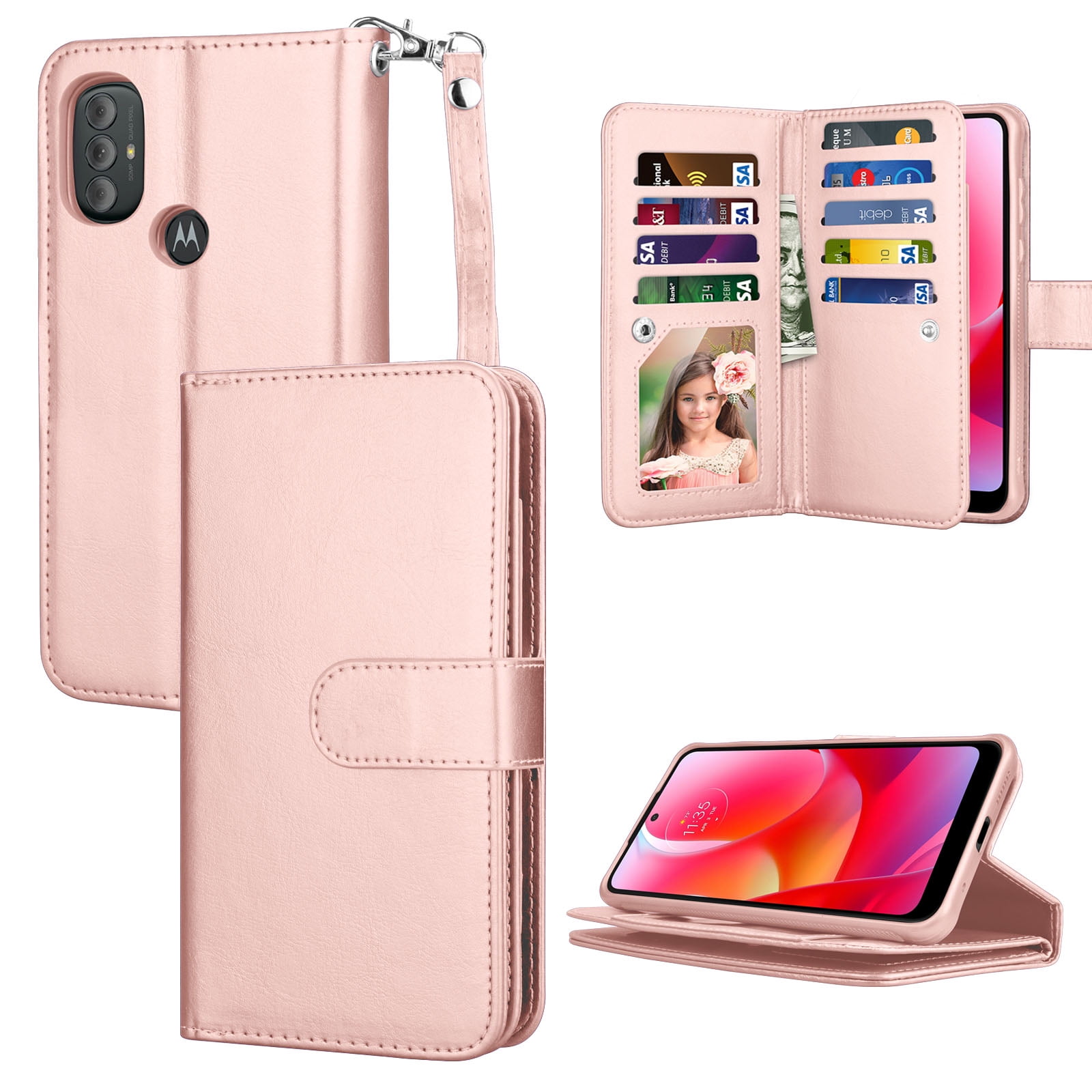 Takfox Moto G Power 2022 Case, for Motorola G Pure Wallet Case, Credit ...