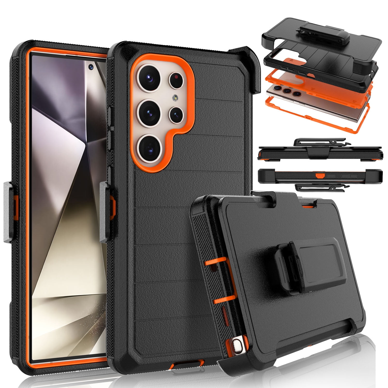 Takfox Samsung Galaxy S24 Ultra Case with Belt Clip Holster Protector ...