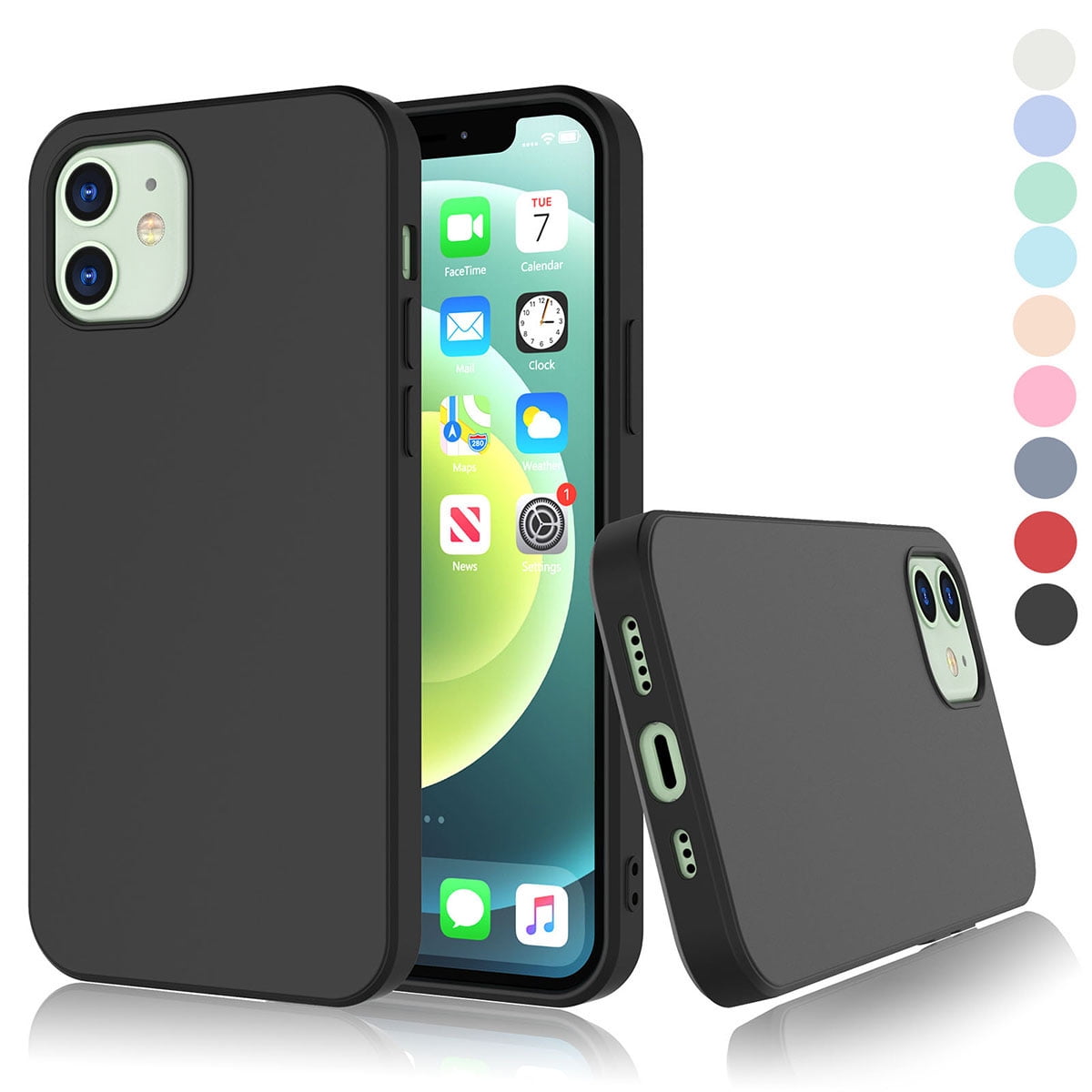 Takfox iPhone 12/12 Pro Case, Liquid Silicone, Shockproof, Wireless ...