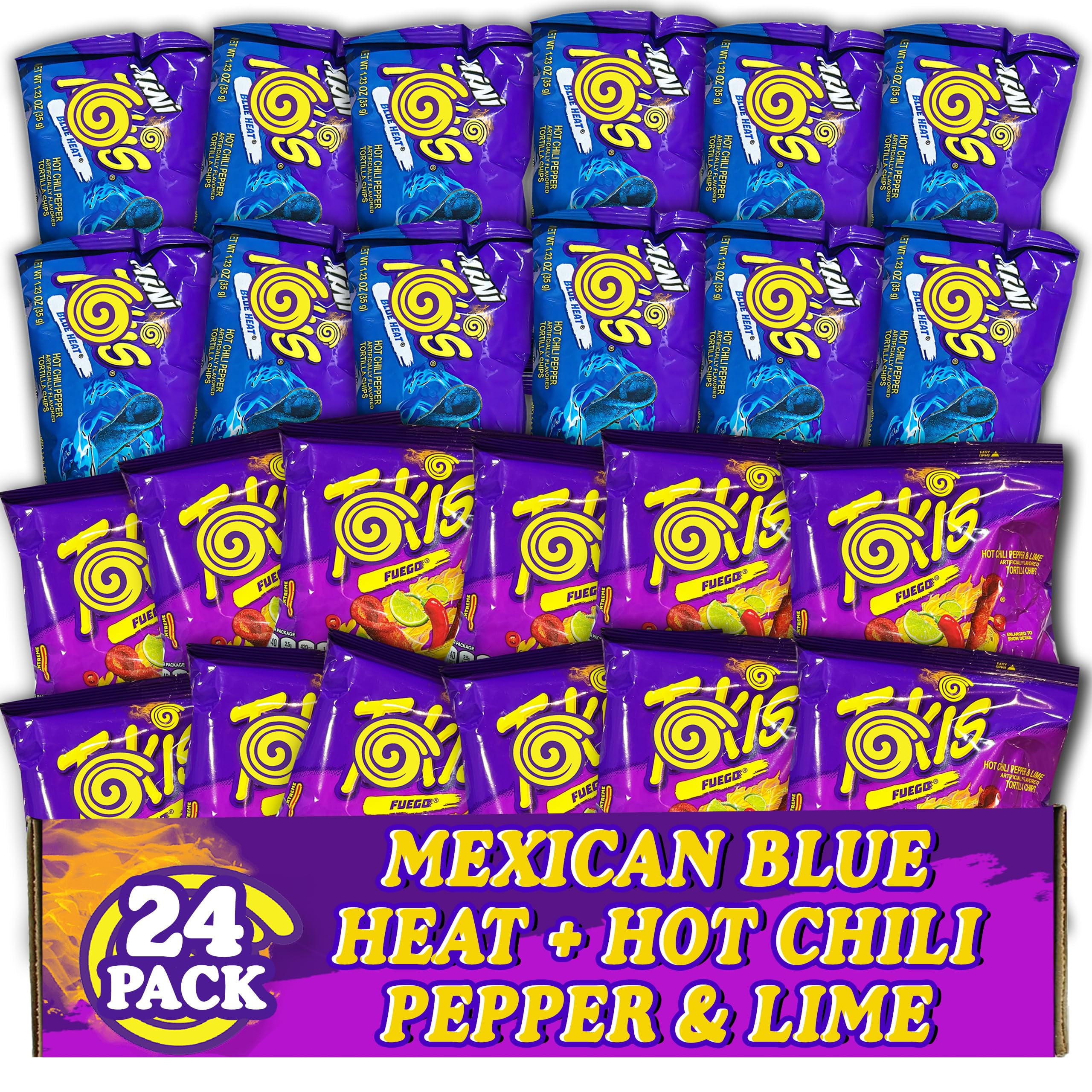 Taki Chips Assorted Flavors Variety Pack, 24 MDH1Count Chips Assortment ...