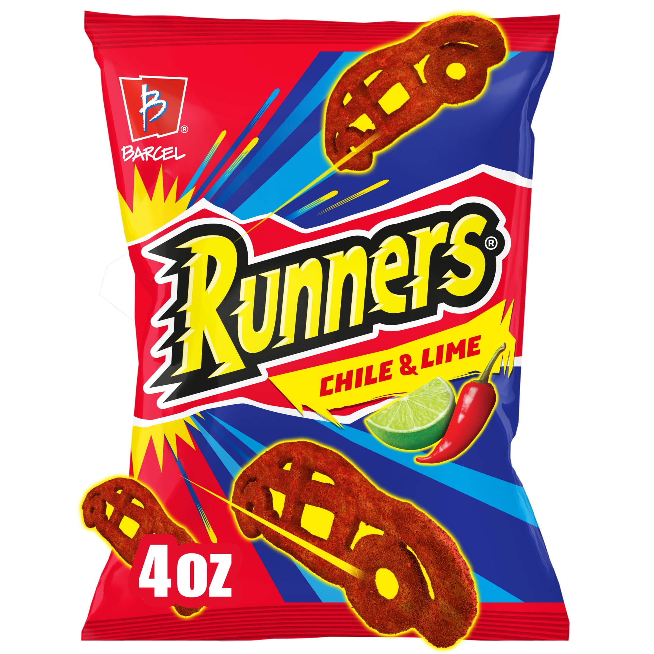 Barcel Runners 4 oz Snack Size Bag, Chili Pepper & Lime Corn Snacks ...