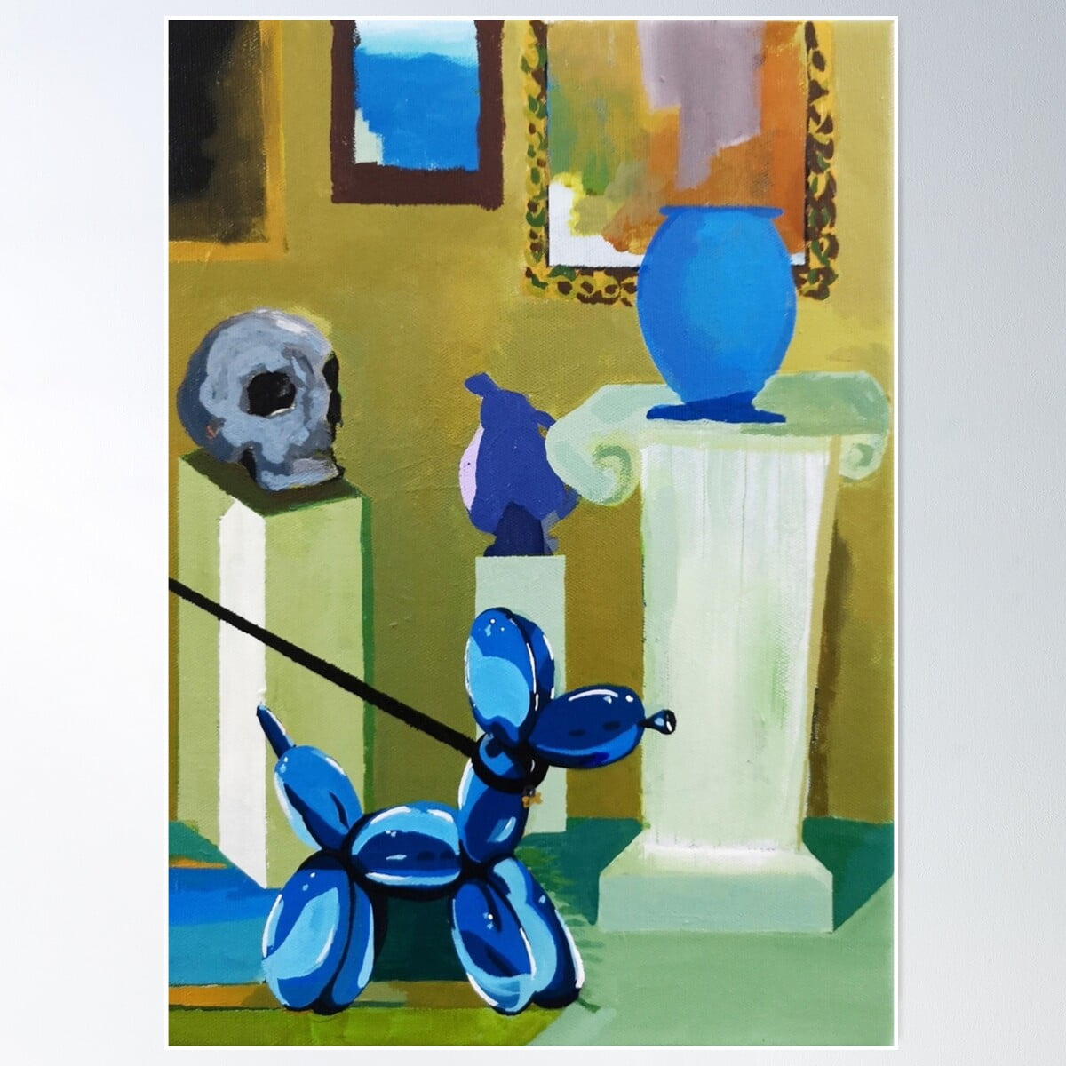 Taking Jeff Koons Dog for a walk through the Museum Poster, 24x36 ...