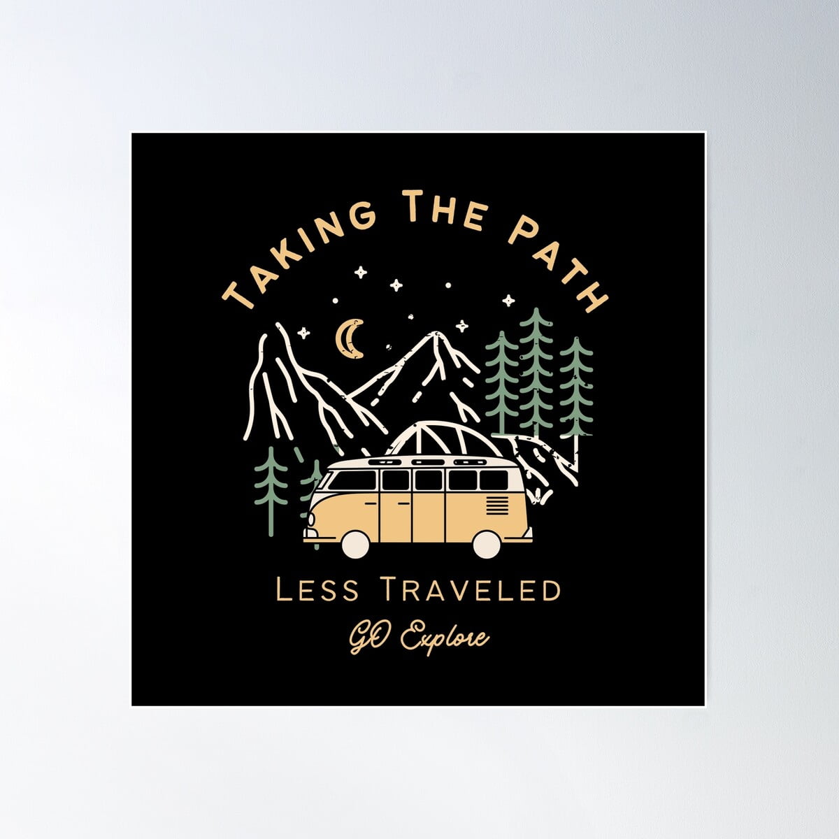 Taking The Path Less Traveled Explorer Poster Wall Art, Modern Wall ...