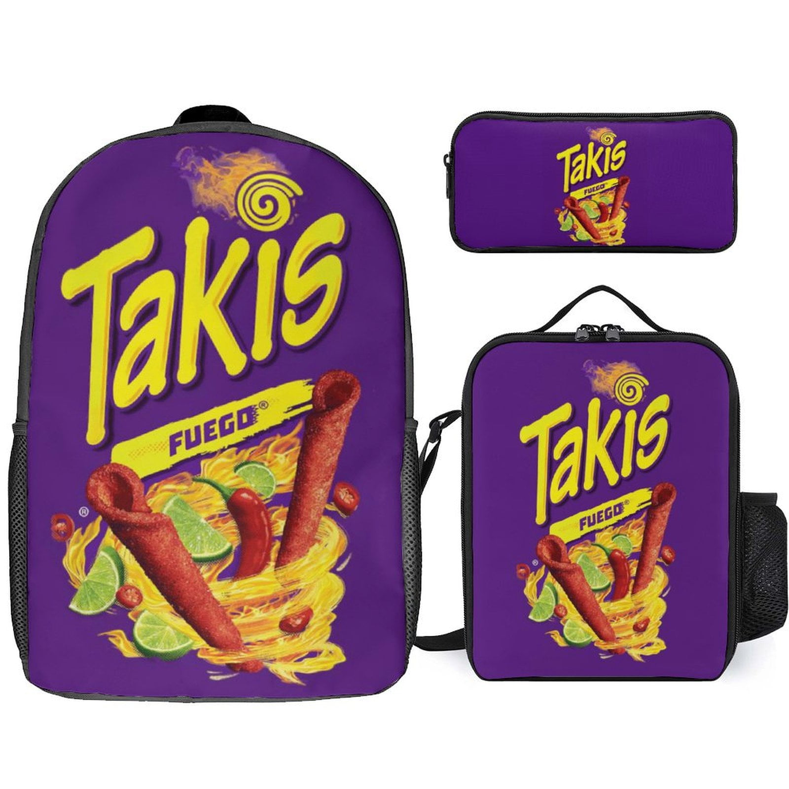 Takis Backpack Set, Large Capacity Backpack Lunch Bag And Pencil Case ...