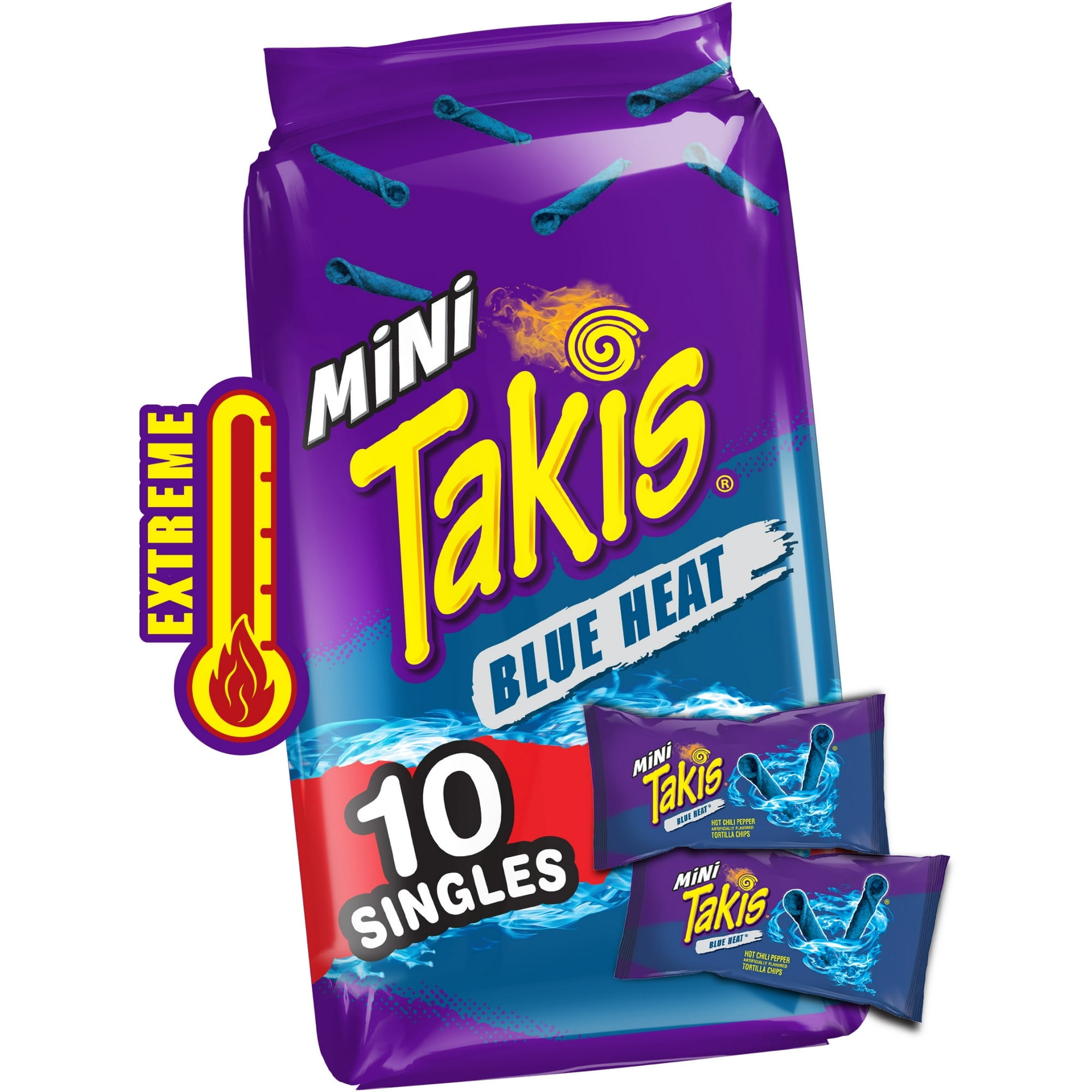 Takis Blue Heat Mini 10 pc / 1.23 oz Bite Size Multipack- Pack of 2 ...