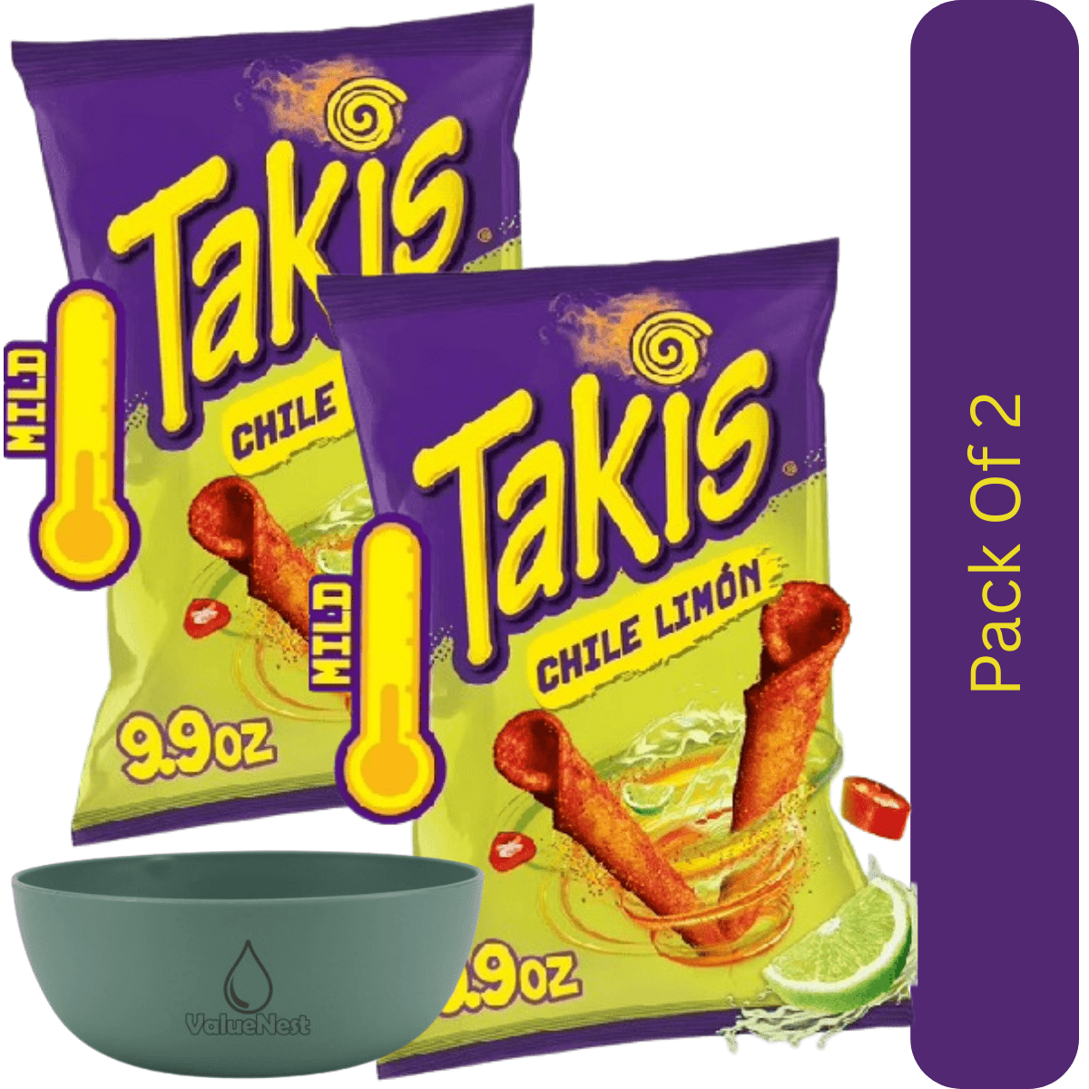 Takis Chile Limon Rolled Tortilla Chips, Spicy Chili & Lime Crunch, 9.9 ...