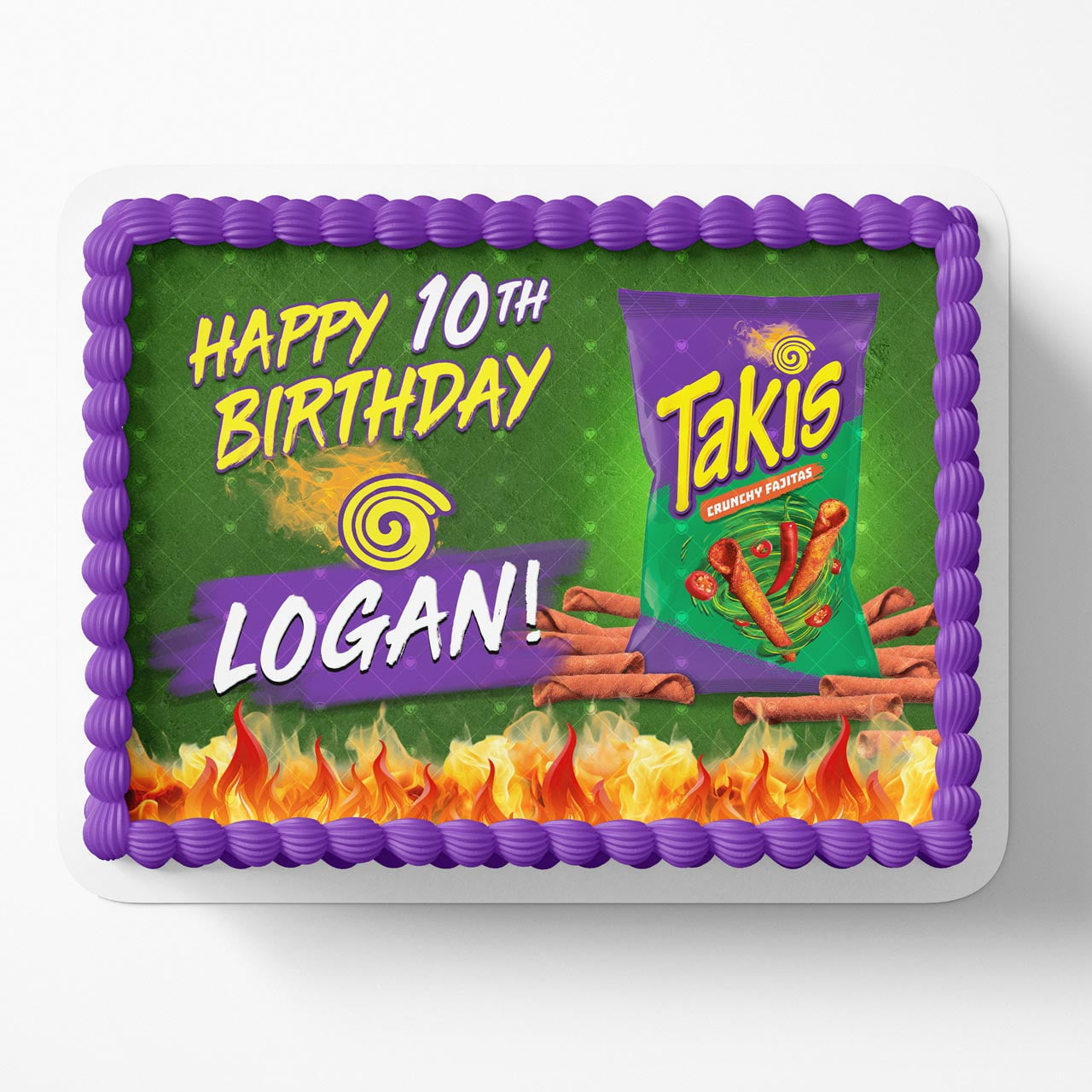 Takis Crunchy Fajitas Icing Cake Wrap Cake Image Icing Sugar Sheet ...