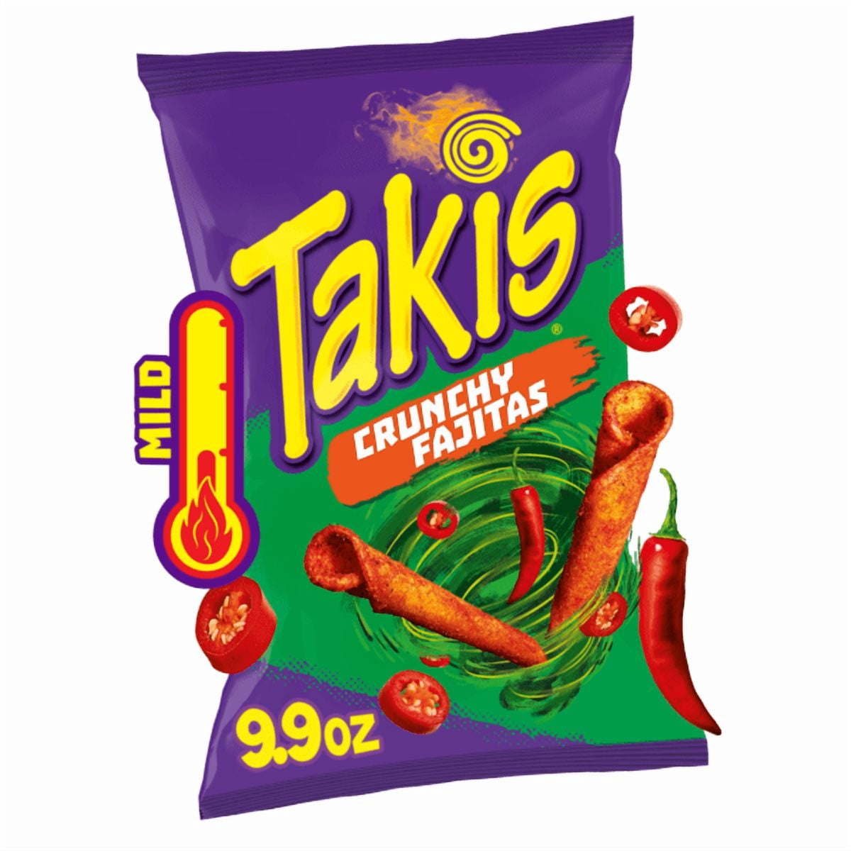 Takis Crunchy Fajitas Rolled Tortilla Chips, Fajita Flavor, Mild Spicy ...