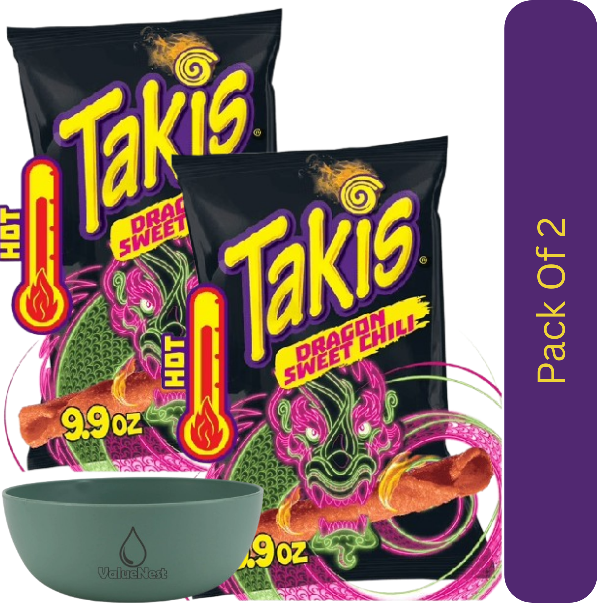 Takis Dragon Sweet Chili Rolled Tortilla Chips, Spicy-Sweet Chili ...