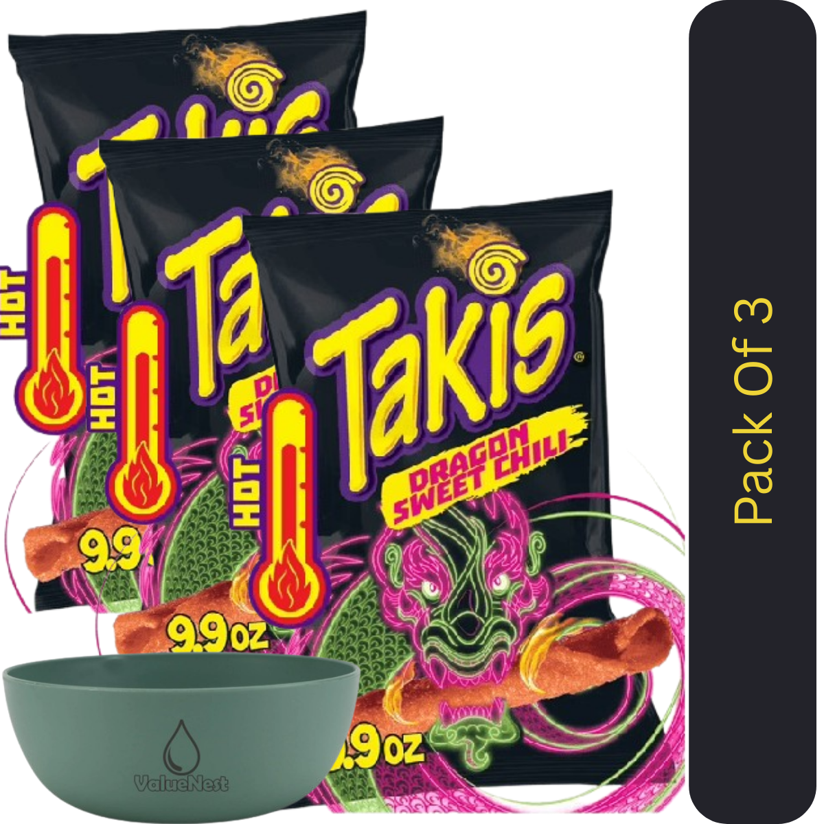 Takis Dragon Sweet Chili Spicy Rolled Tortilla Chips, Sweet Heat Crunch ...