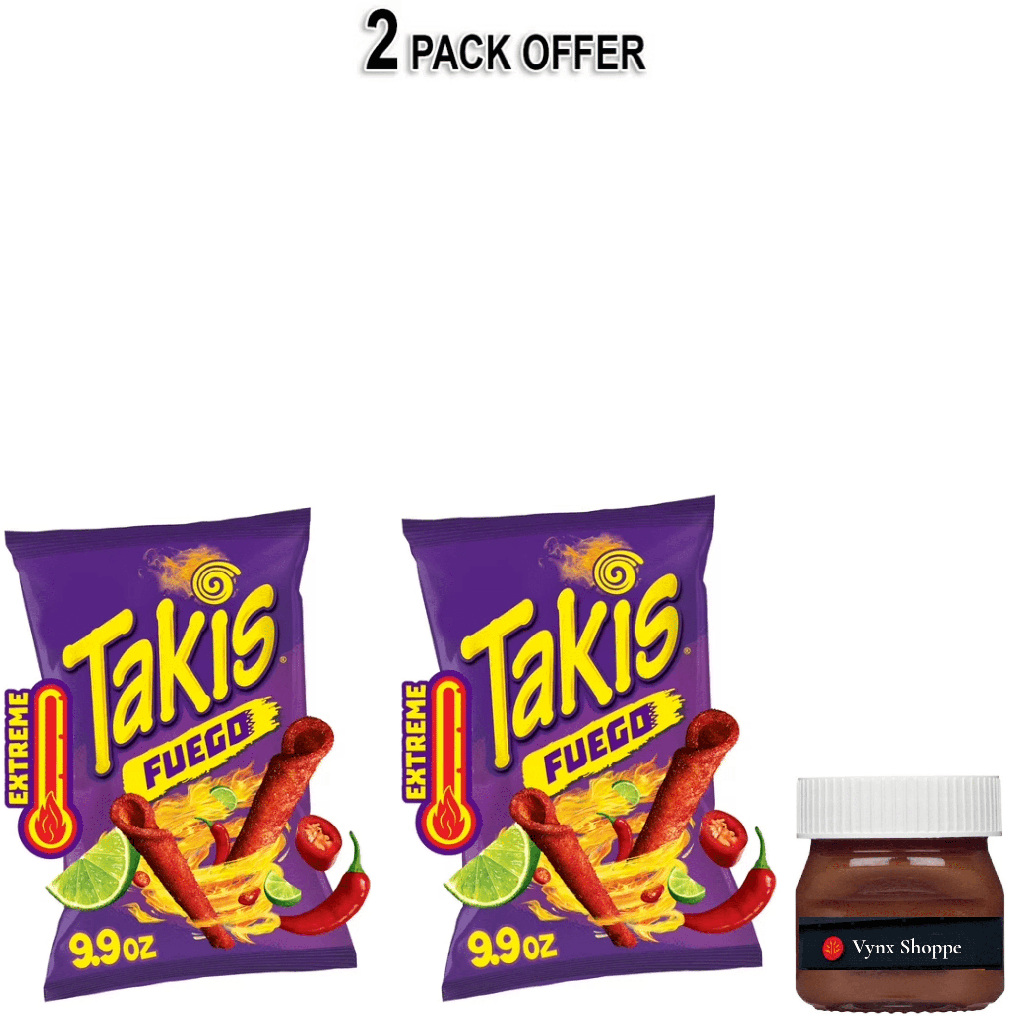 Takis Fuego 9.9 oz Sharing Size Bag, Hot Chili Pepper & Lime Rolled ...