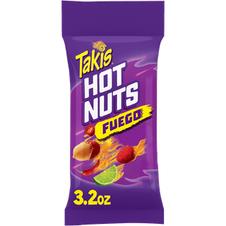 Takis Flare Hot Nuts 3.2 oz Snack Size Pouch, Chili Pepper & Lime ...