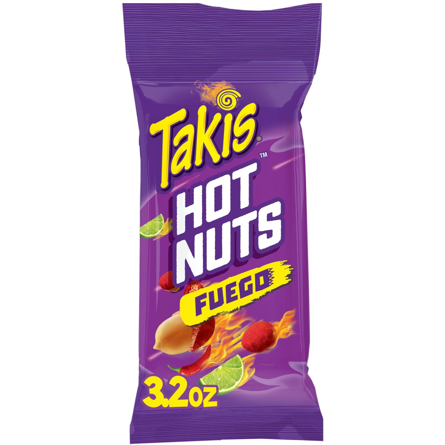 Takis Fuego Hot Nuts Snack Size Pouch - Hot Chili Pepper & Lime Double ...