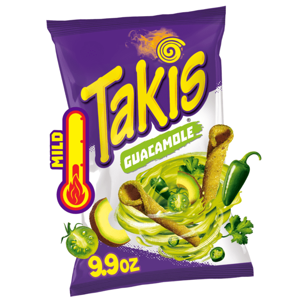 Takis Guacamole Rolled Tortilla Chips, Guacamole Flavor, Mild Spicy, 9. ...