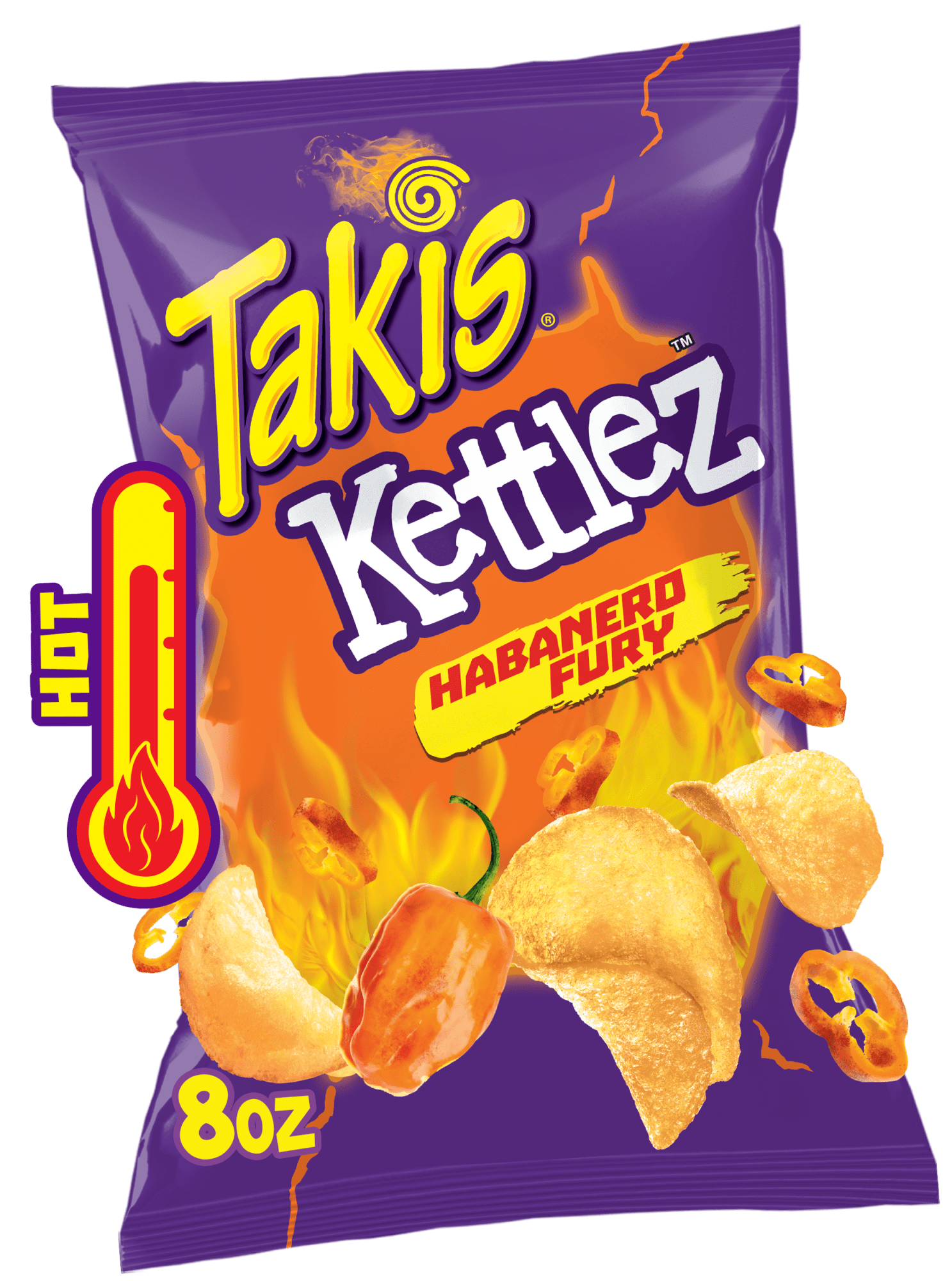 Takis Habanero Fury Kettlez 8 oz Sharing Size Bag, Habanero Kettle ...