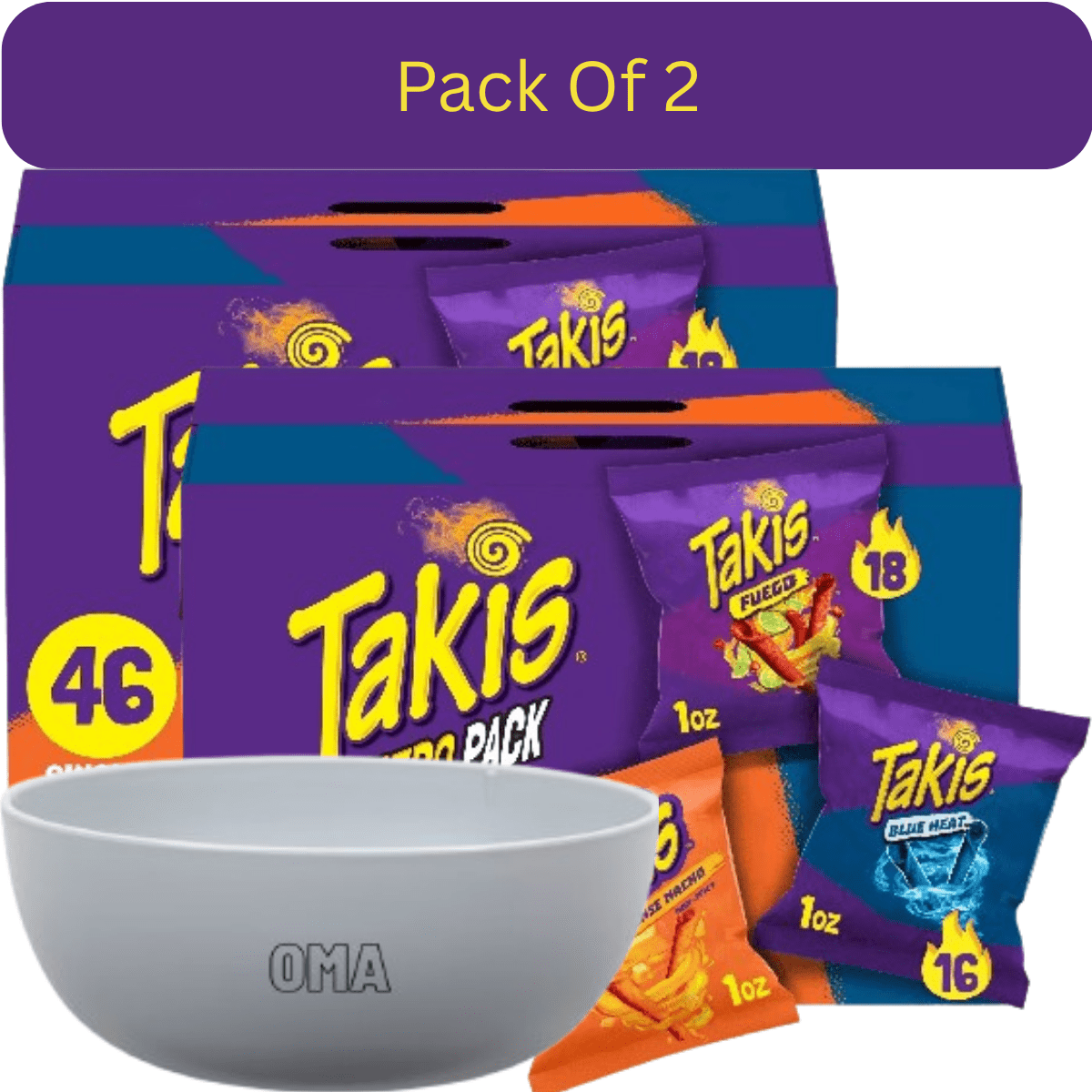 Takis Hero Variety Pack, Spicy Rolled Tortilla Chips, 46 Count, 1 oz ...