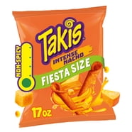 Takis Fuego Fiesta Size Bag, Intense Spicy Chile & Lime Rolled Tortilla ...