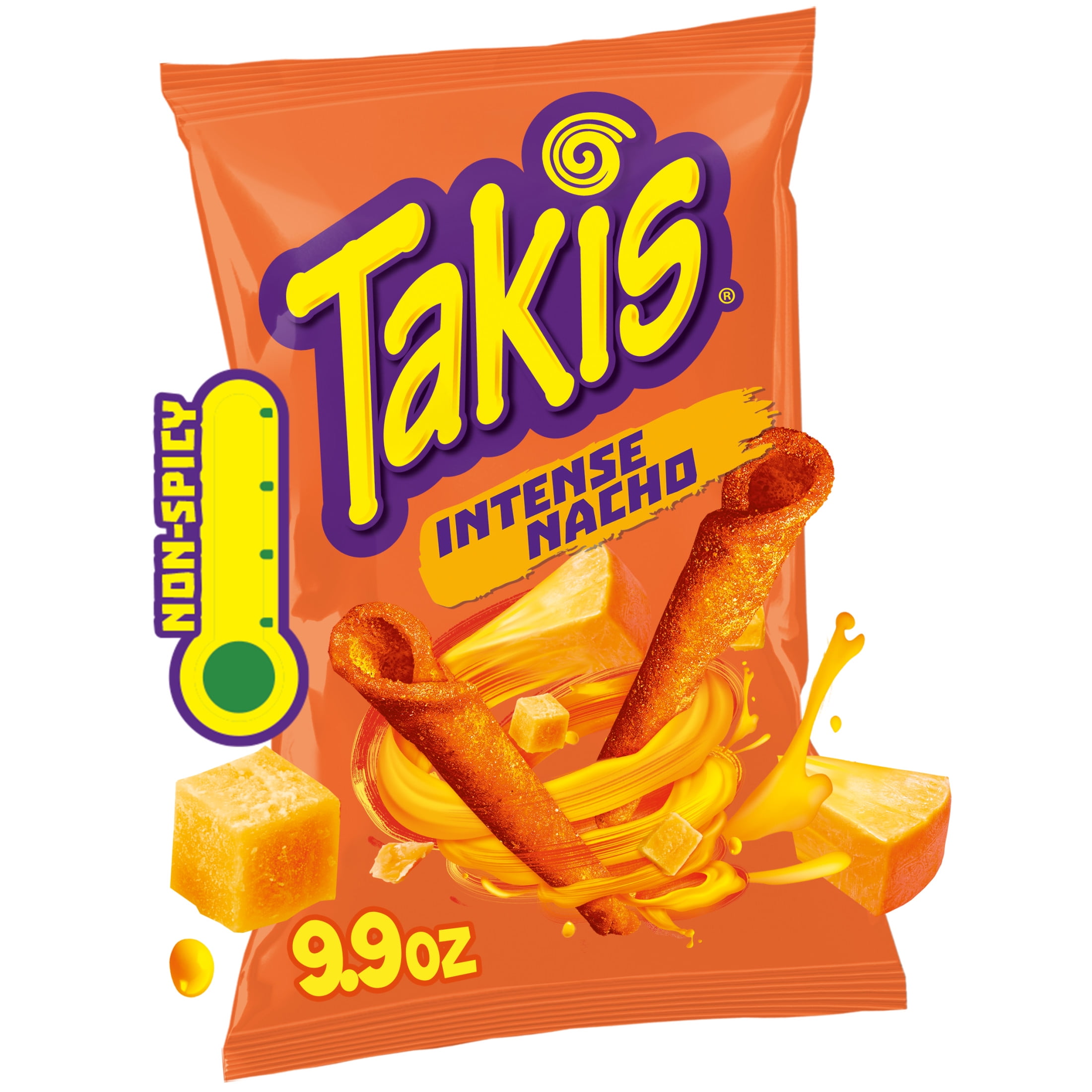 Takis Intense Nacho Cheesy Corn Rolled Tortilla Chips, 9.9 oz Sharing ...
