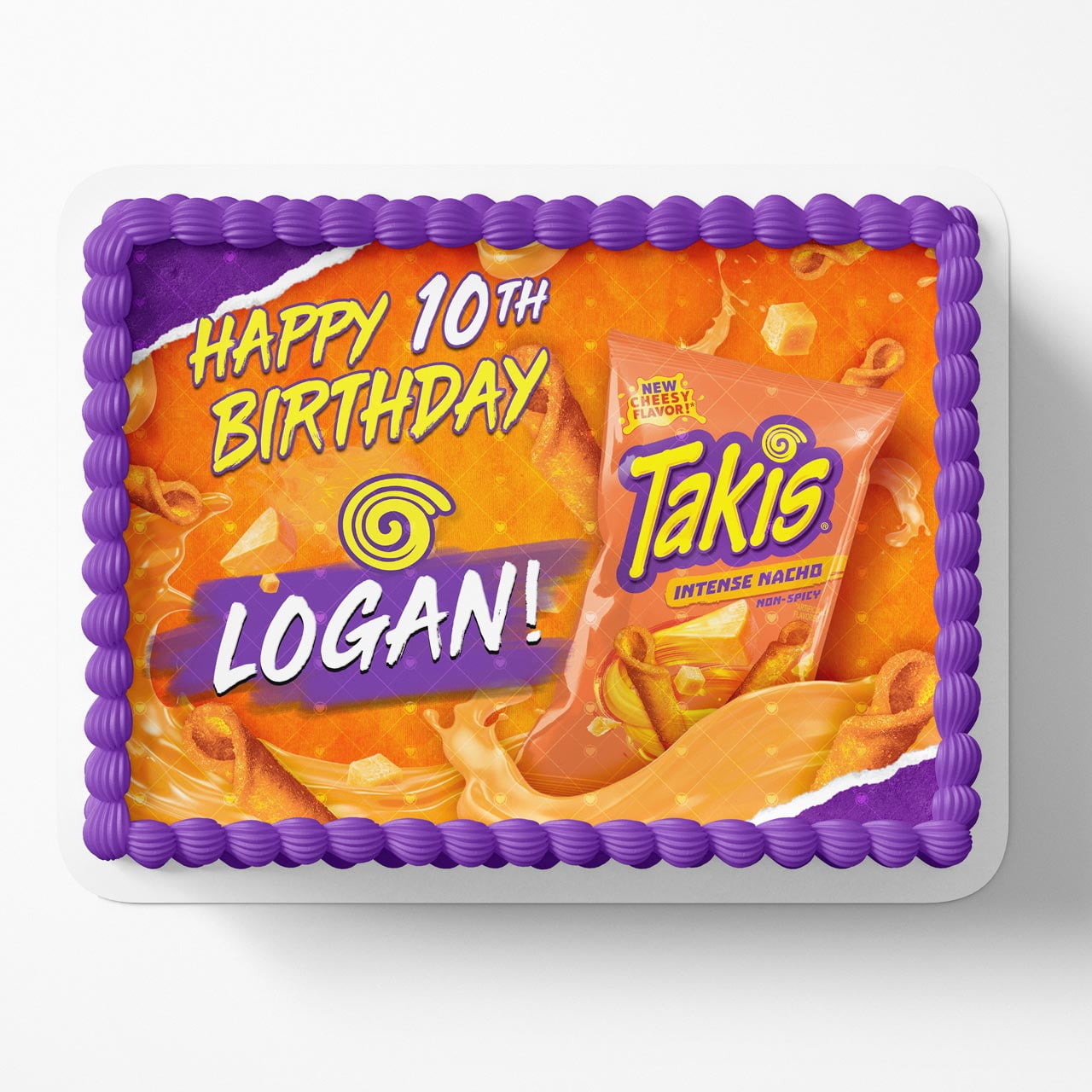 Takis Intense Nacho Edible Icing Cake Wrap Cake Image Icing Sugar Sheet ...