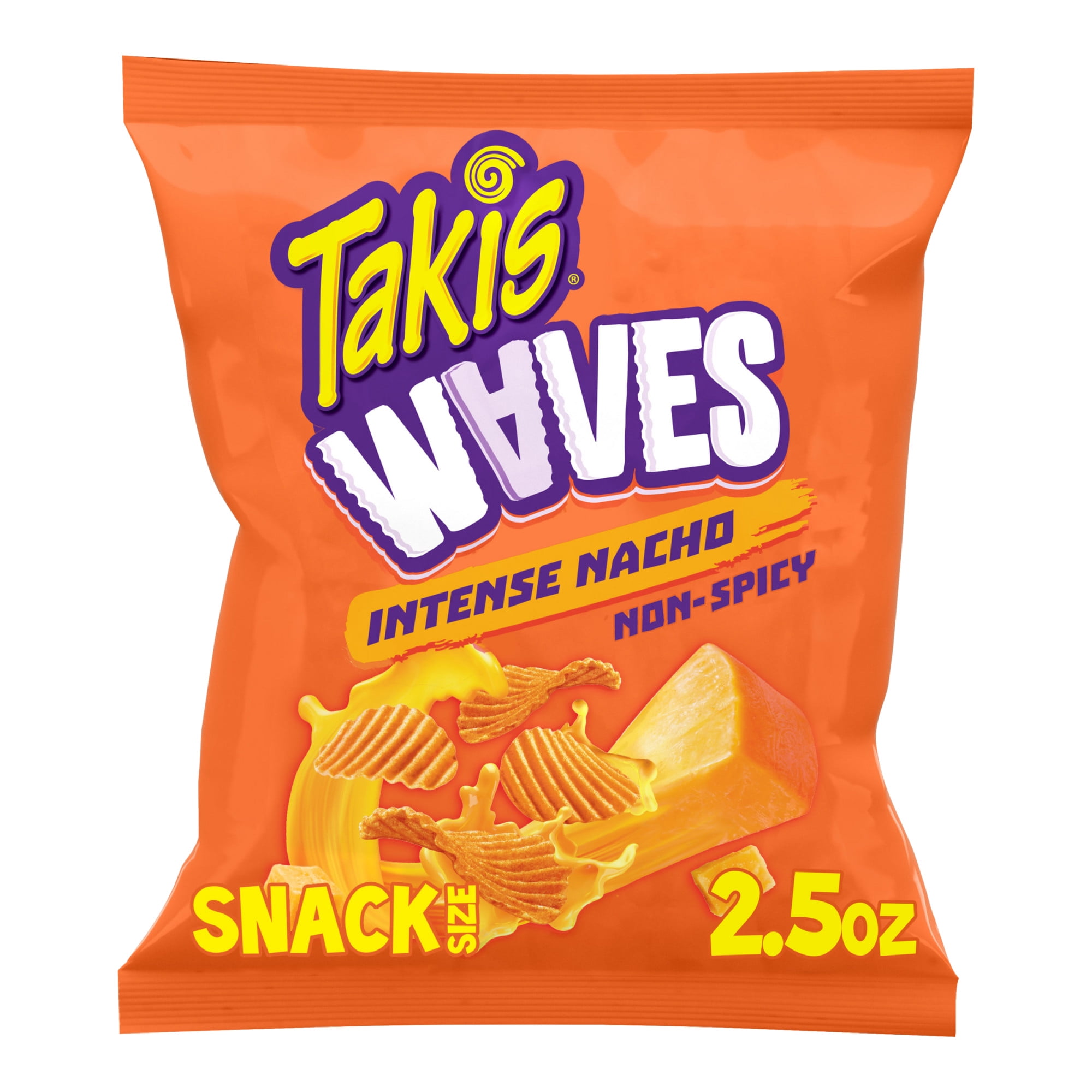 Takis Intense Nacho Waves 2.5 oz, Nacho Cheese Flavored Cheesy Wavy ...