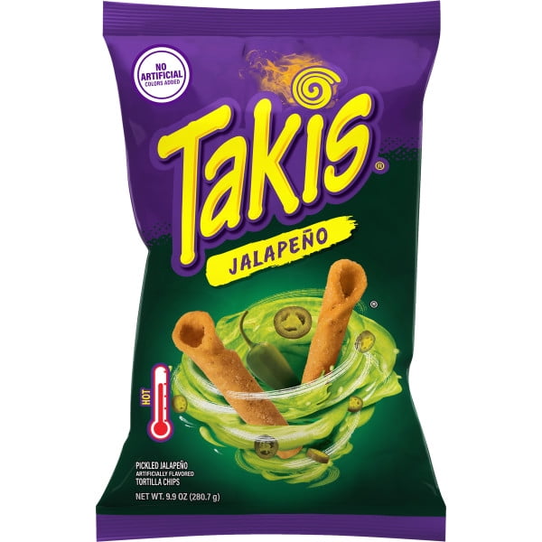 Takis Jalapeno 9.9 oz Sharing Size Bag, Pickled Jalapeno Flavored ...