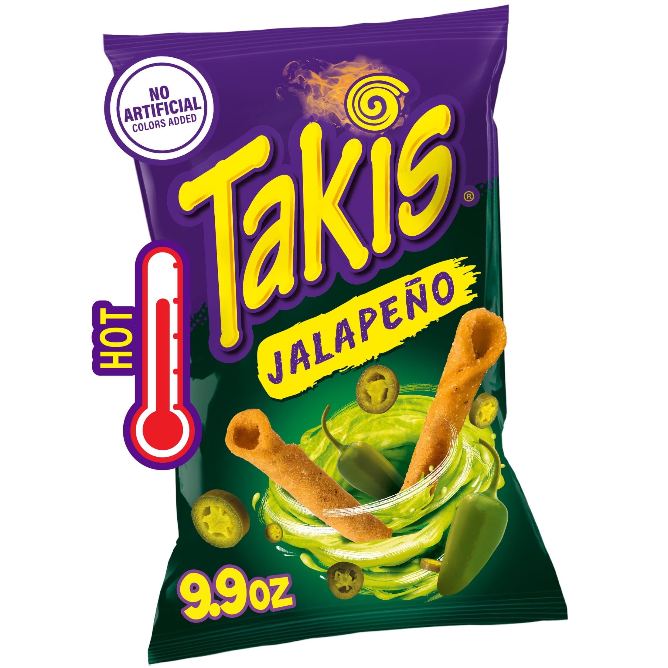 Takis Jalapeno 9.9 oz Sharing Size Bag, Pickled Jalapeno Rolled ...