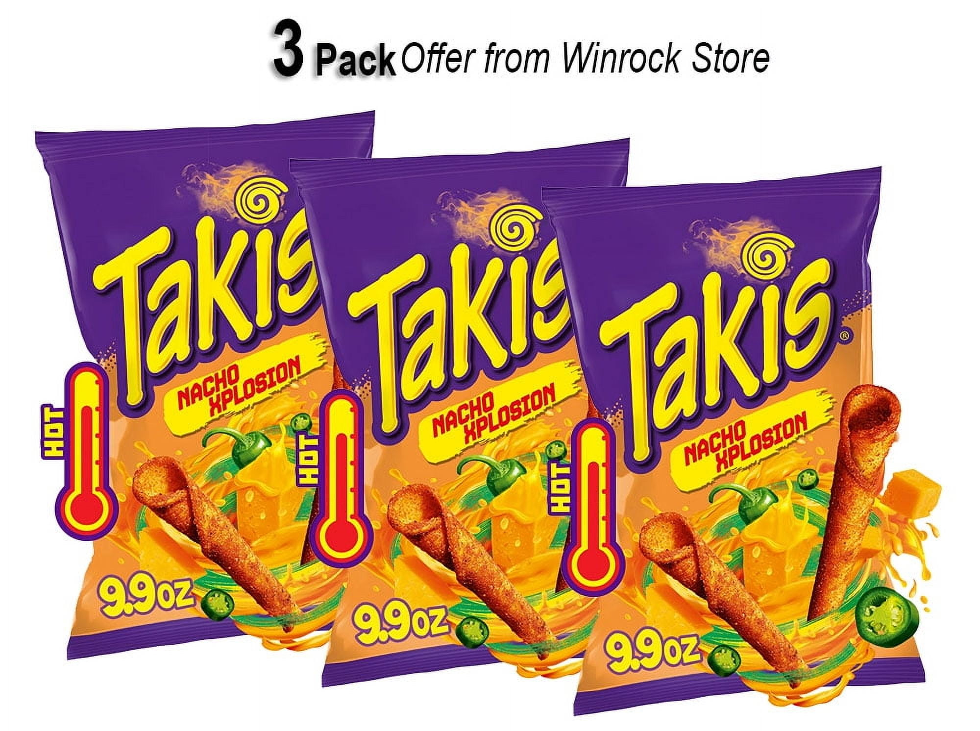 Takis Nacho Xplosion 9.9 oz Sharing Size Bag, Cheese and Chili Pepper ...