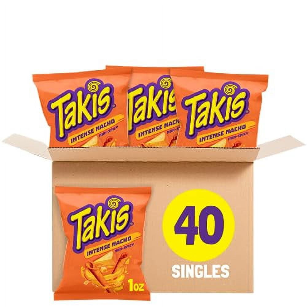 Takis Rolls Intense Nacho, Nacho Cheese Flavored Rolled Cheesy Tortilla ...