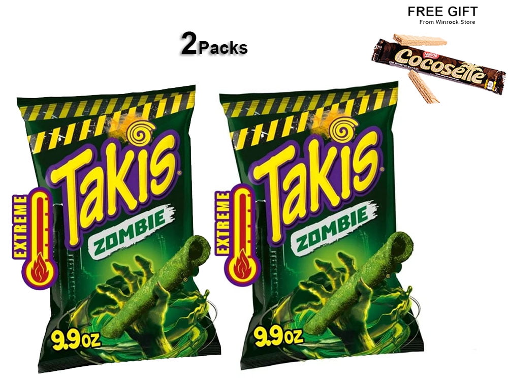 Takis Zombie Habanero & Cucumber Rolled Tortilla Chips, Sharing Size, 9 ...