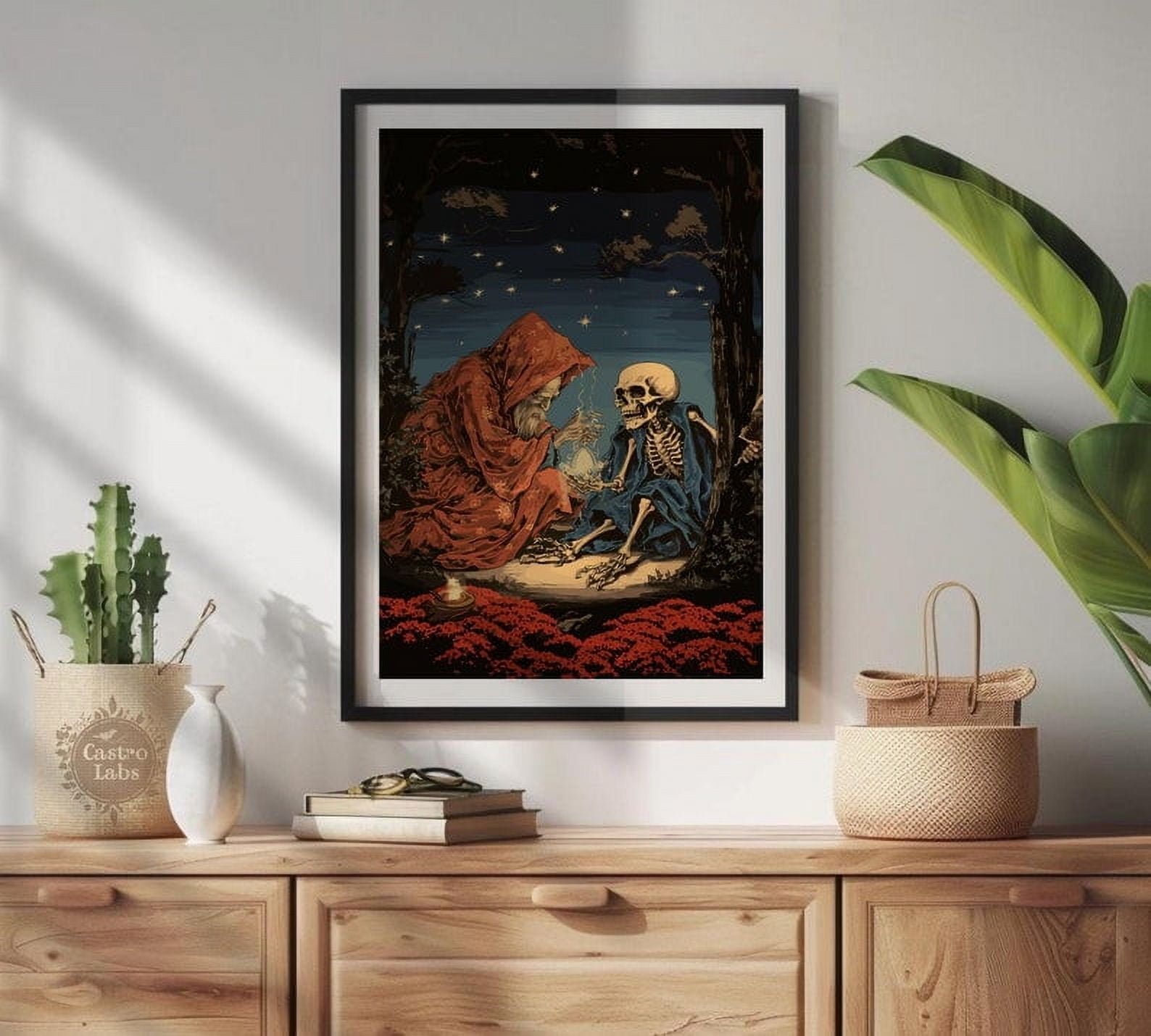 Takiyasha the Witch & Skeleton Spectre Print, Traditional Japanese ...
