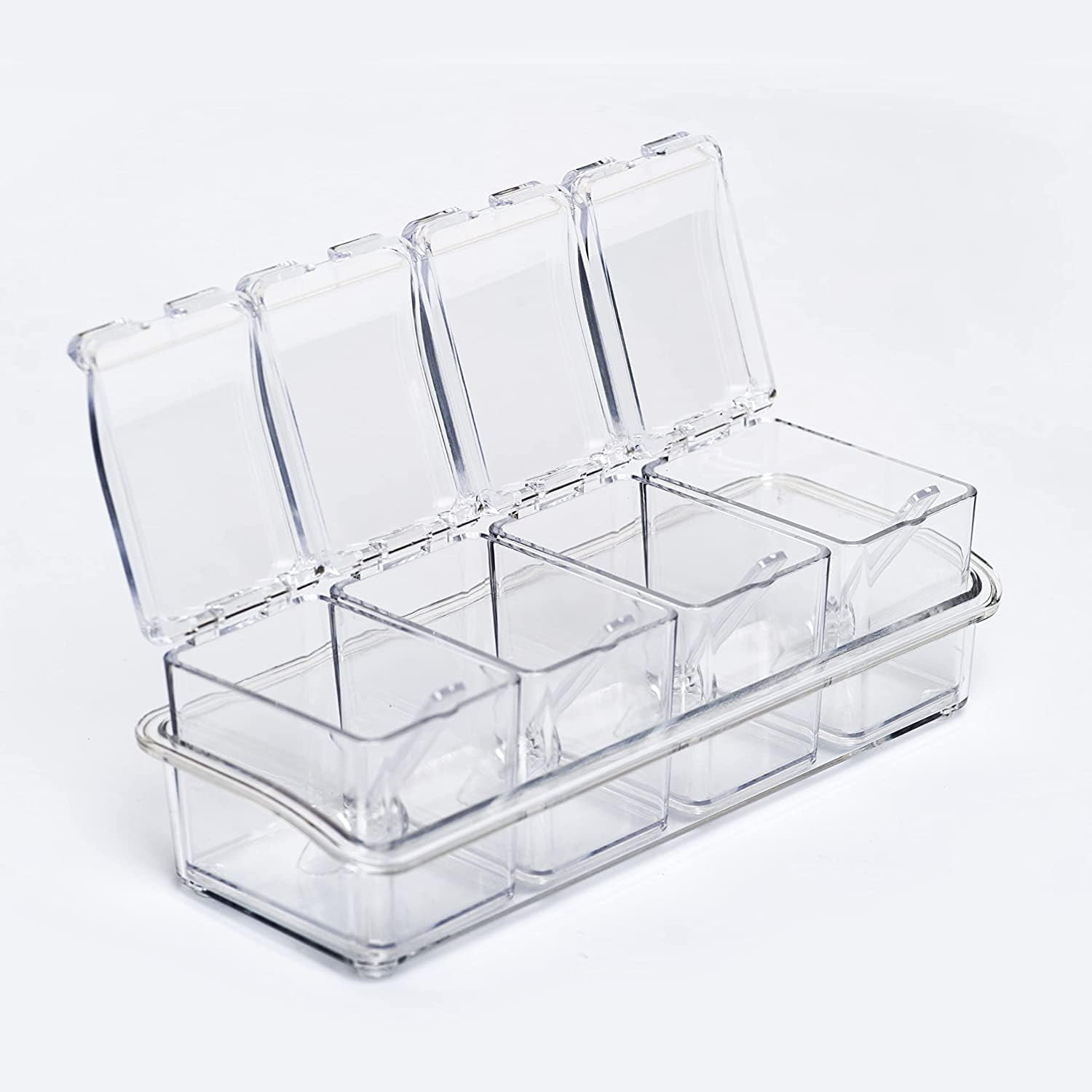 Takositio Crystal Seasoning Box Kitchen Acrylic Transparent Spice Jar ...