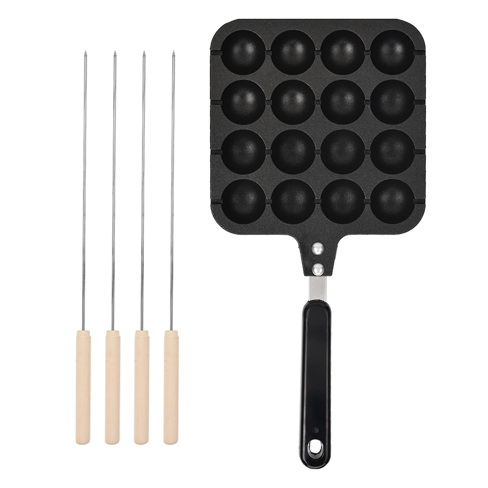 Takoyaki Grill Pan, Cast Aluminum Takoyaki Maker Non Stick Octopodes ...