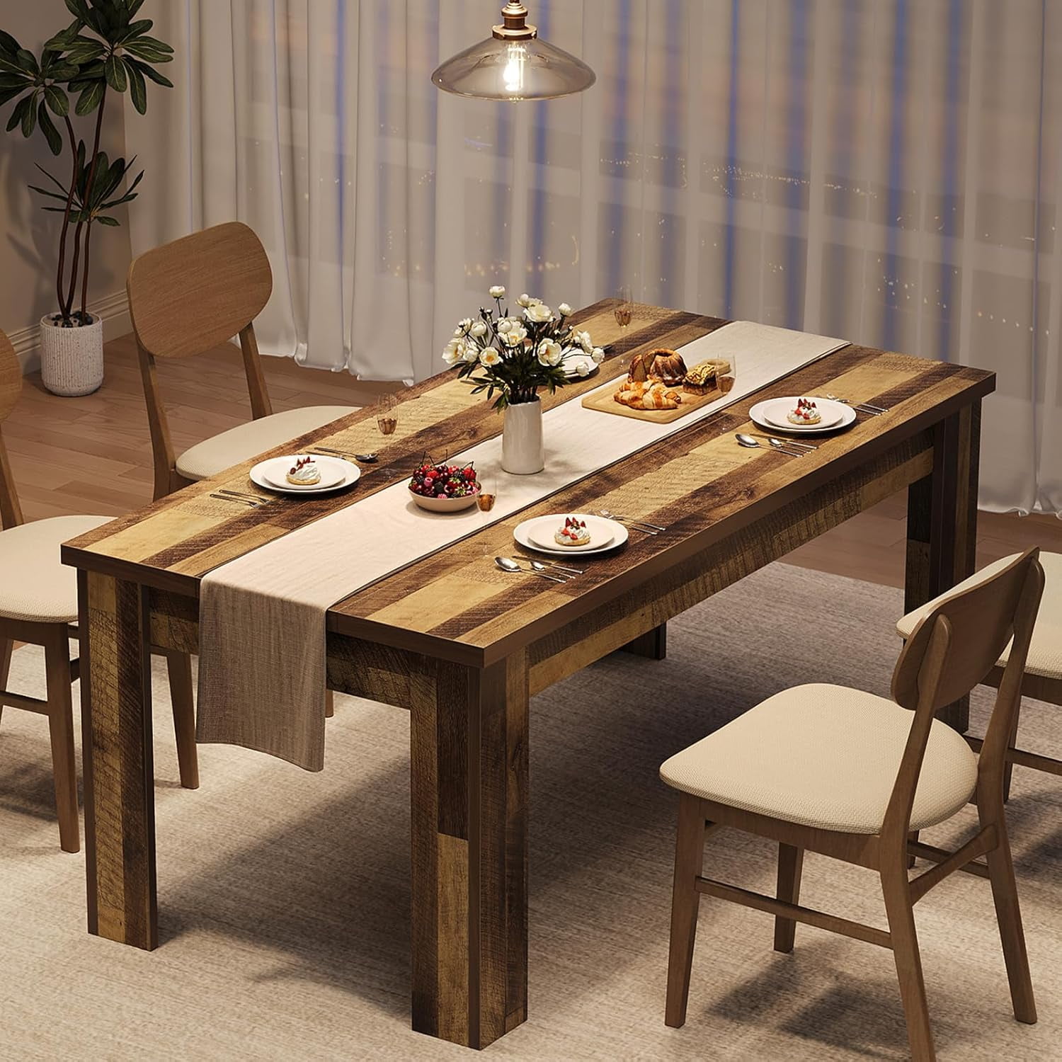 Takywep 30 fake thick Finger-Jointed Board Color Dining Table ...