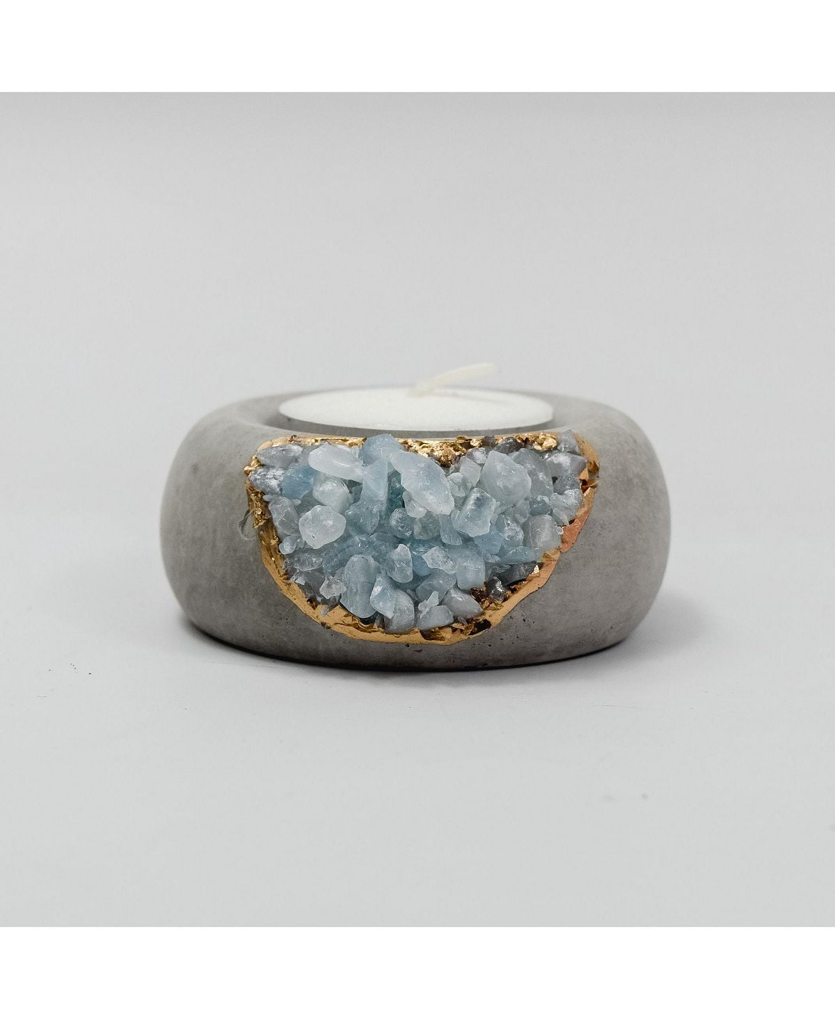 Tal & Bert Aquamarine Tea Light Holder, Gray, 2.5″ x 1.3″ - Walmart.com