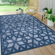 Nourison Modern Aloha Indoor/Outdoor Charcoal Area Rug, 3'6" x 5'6 ...