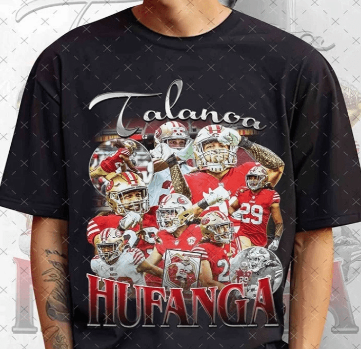 Talanoa Hufanga Vintage Rap Tee, Talanoa Hufanga Retro Graphic 90s ...