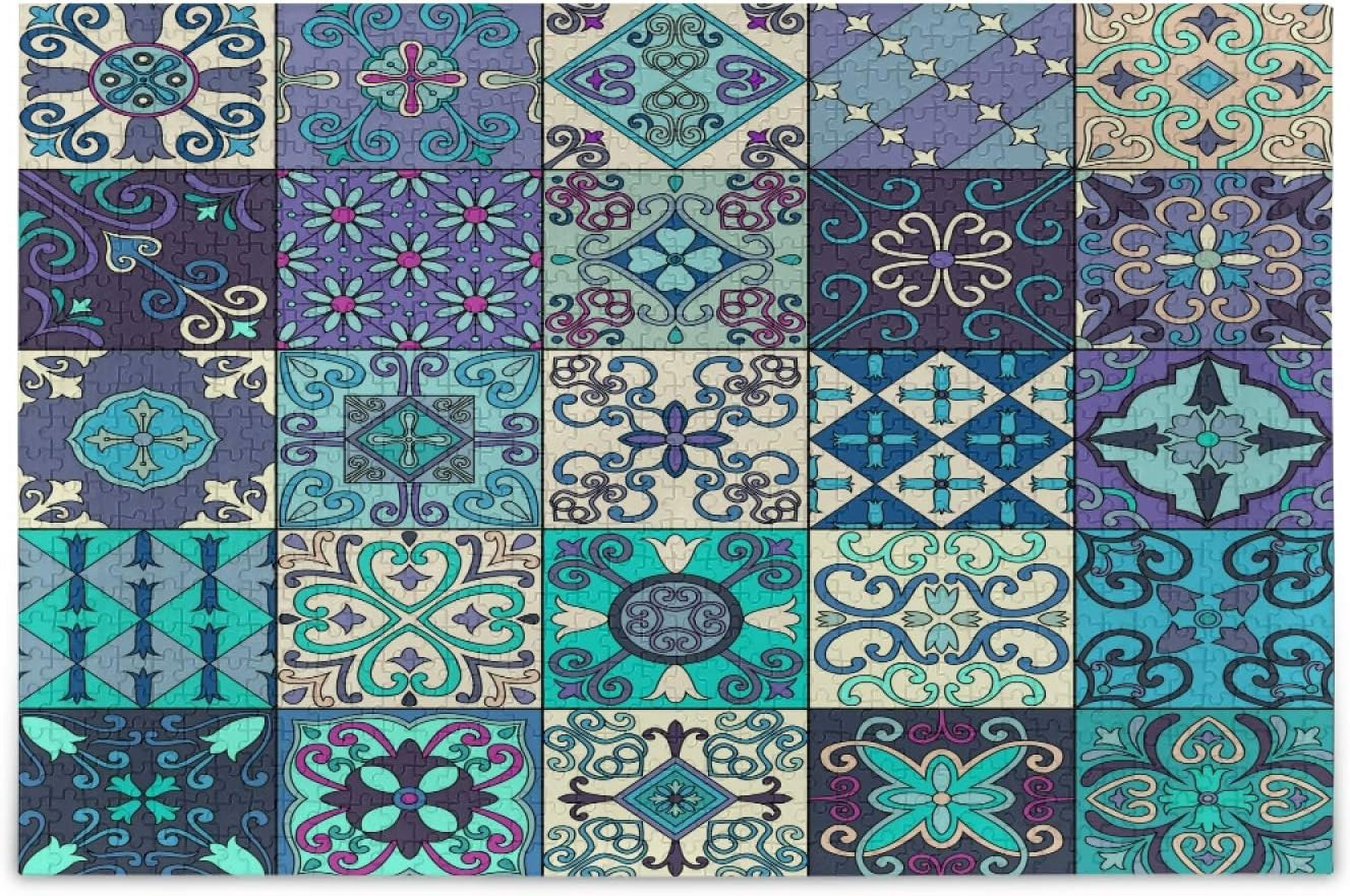 Talavera Caramic Pattern Jigsaw Puzzles for Adults 500 Pieces, Die-Cut ...