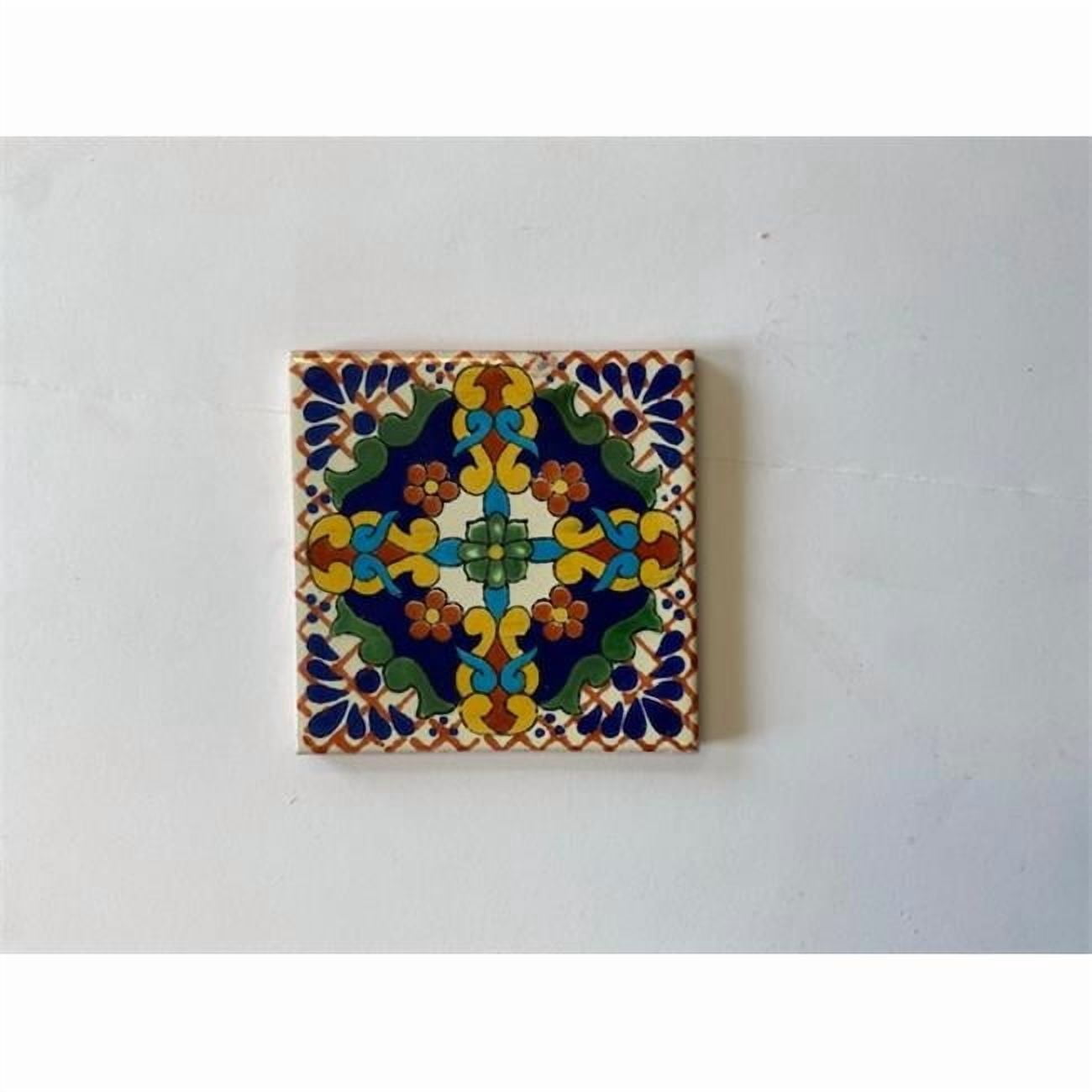 Talavera L116 4X4 4 x 4 in. Mexican Decorative Tiles, L116 - Pack of 4 ...
