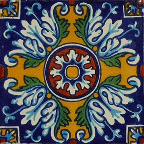 Talavera L118 4X4 4 x 4 in. Mexican Decorative Tiles, L118 - Pack of 4 ...