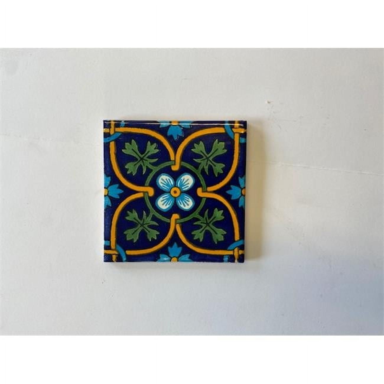 Talavera L119 4X4 4 x 4 in. Mexican Decorative Tiles, L119 - Pack of 4 ...