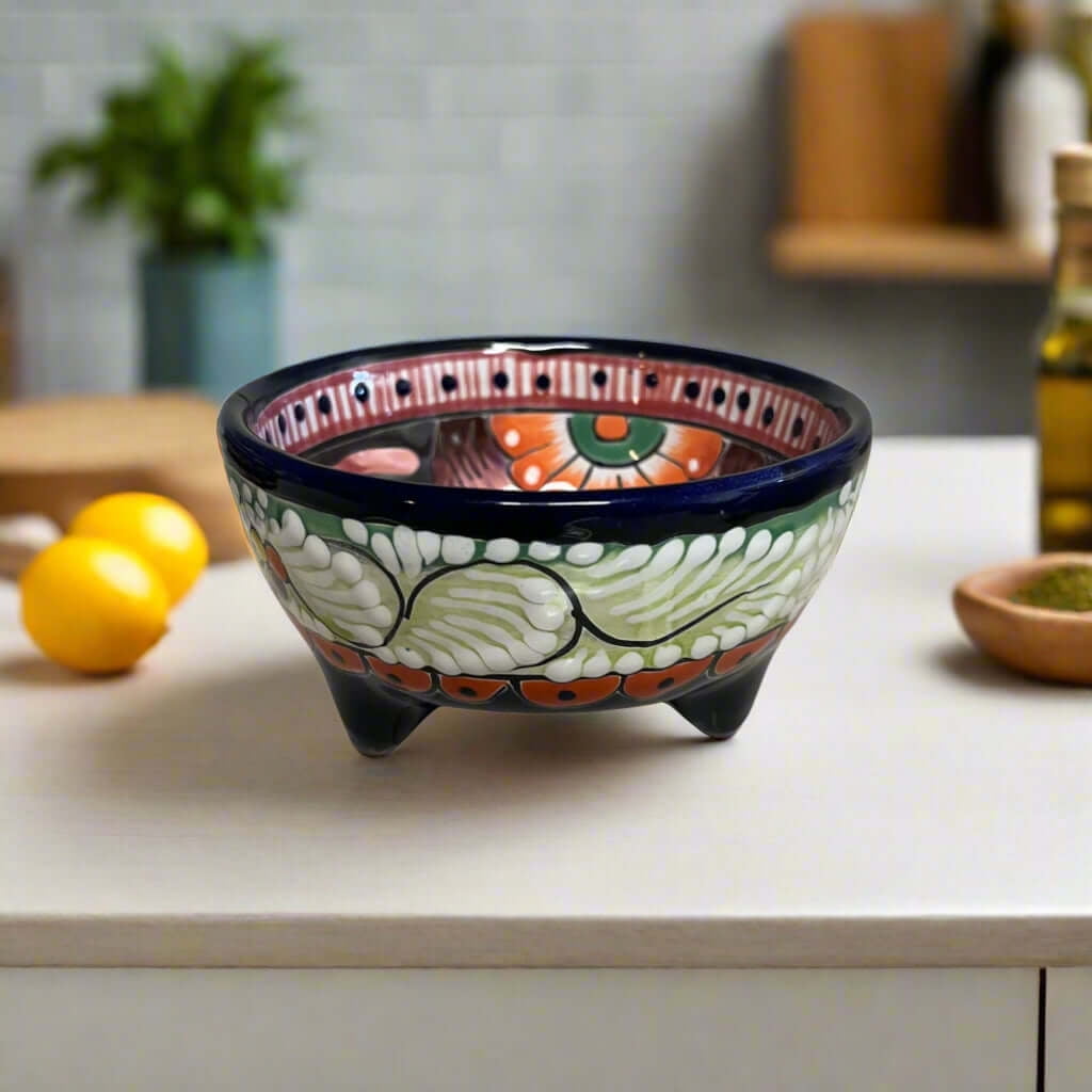 Talavera Salsa Bowl | Handmade Mexican Ceramic Sauce Dish (1Piece ...
