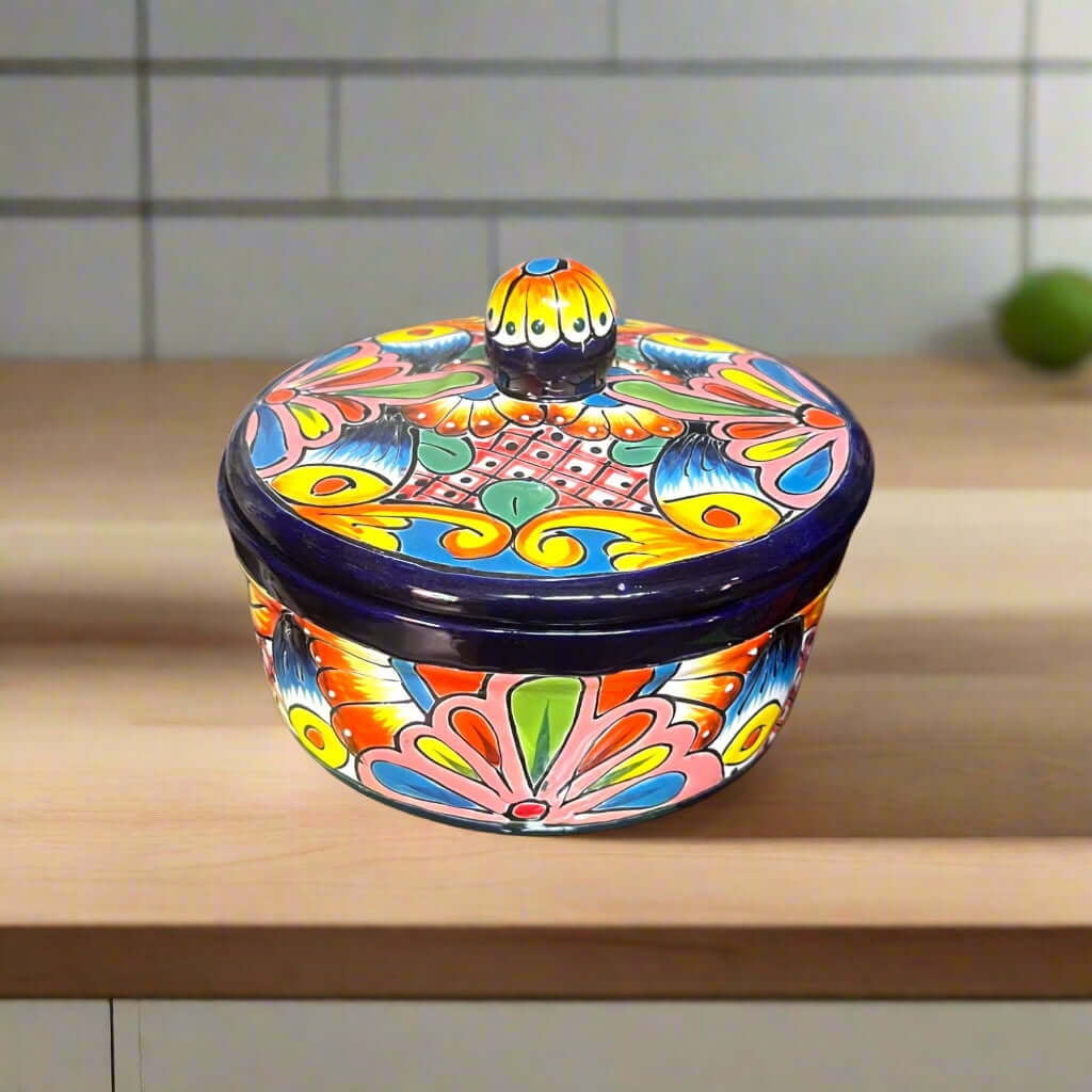 Talavera Tortilla Warmer | Hand-Painted Mexican Ceramic Dish - Walmart.com