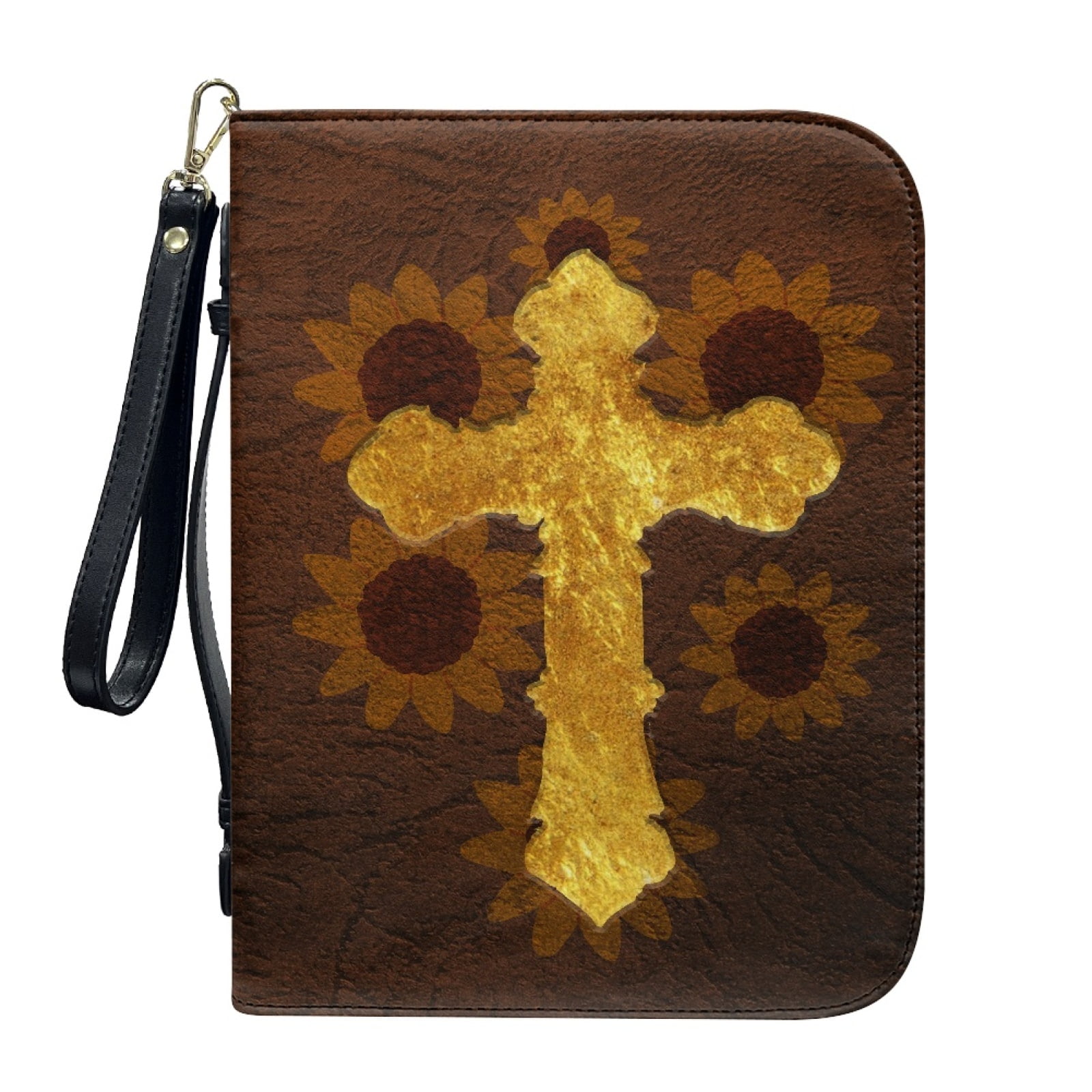 Kuiaobaty Cross Sunflower Print Bible Cover for Women Men God is Within ...